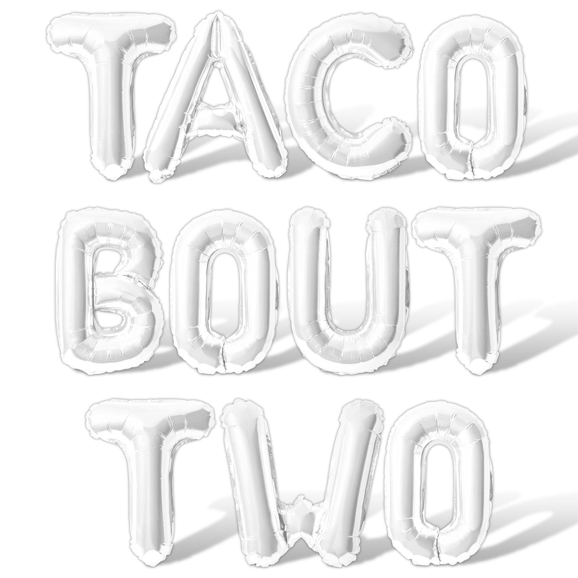 Letter Balloons - TACO BOUT TWO 16" Inch Alphabet Letters Foil Mylar ...