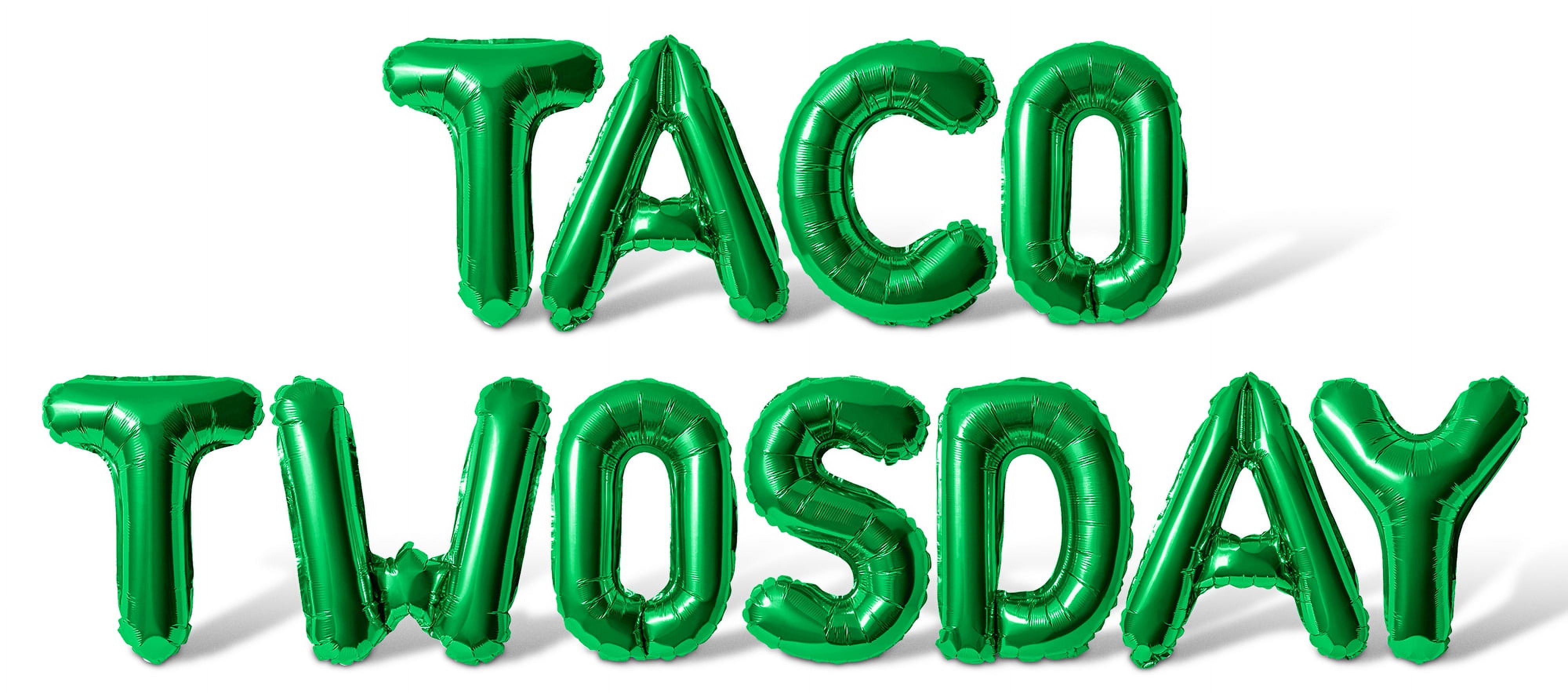 Letter Balloons - TACO TWOSDAY 16" Inch Alphabet Letters Foil Mylar ...