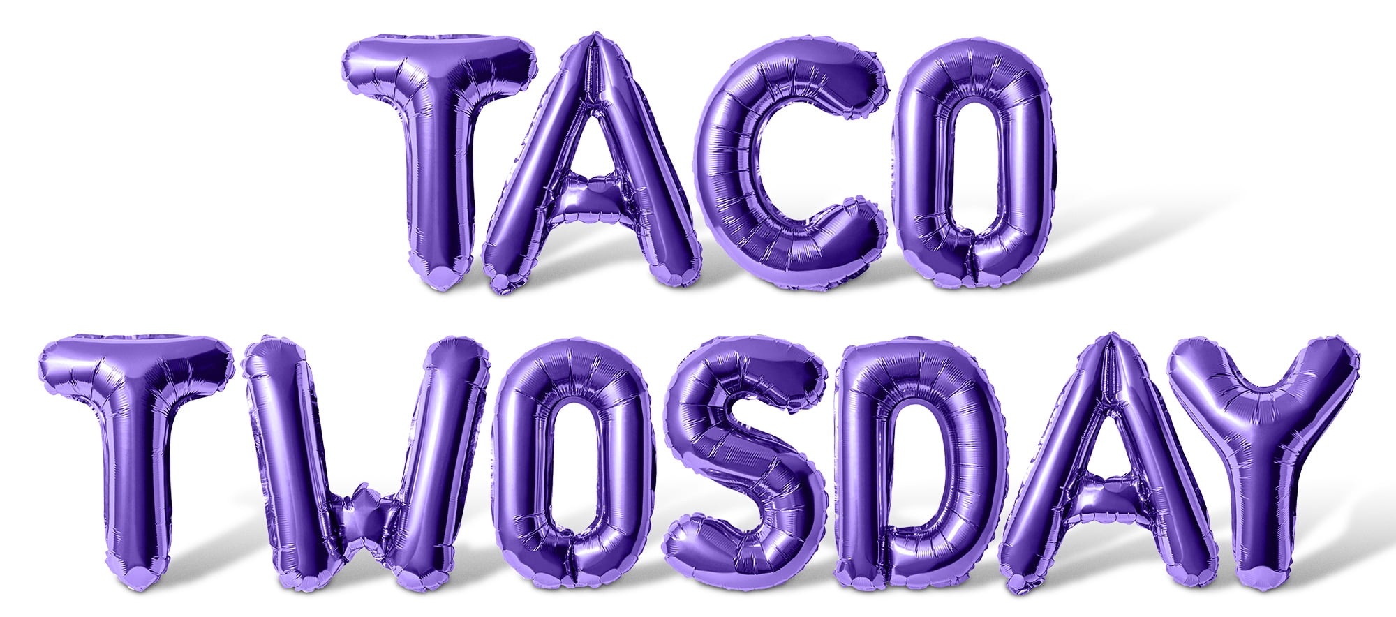 Letter Balloons - TACO TWOSDAY 16" Inch Alphabet Letters Foil Mylar ...