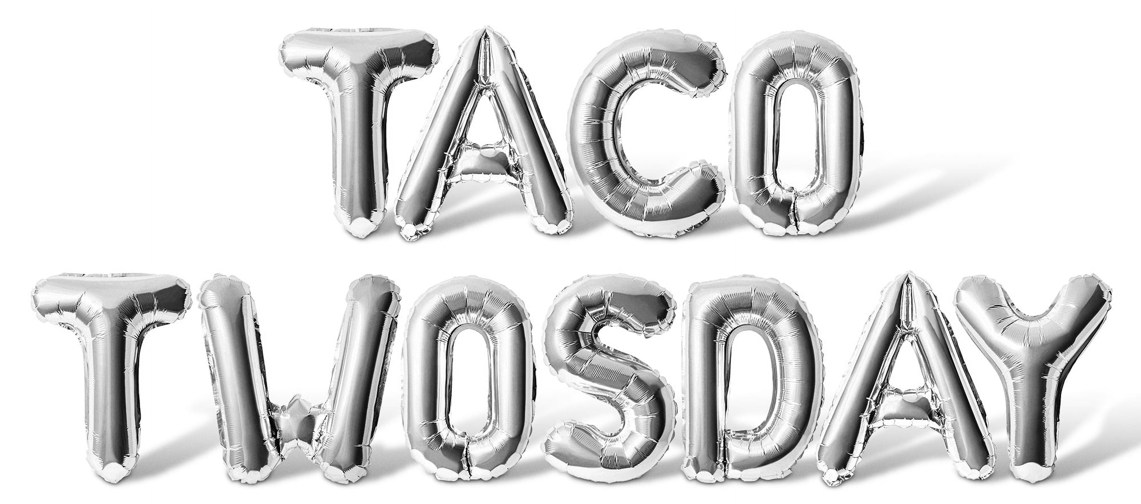 Letter Balloons - TACO TWOSDAY 16" Inch Alphabet Letters Foil Mylar ...