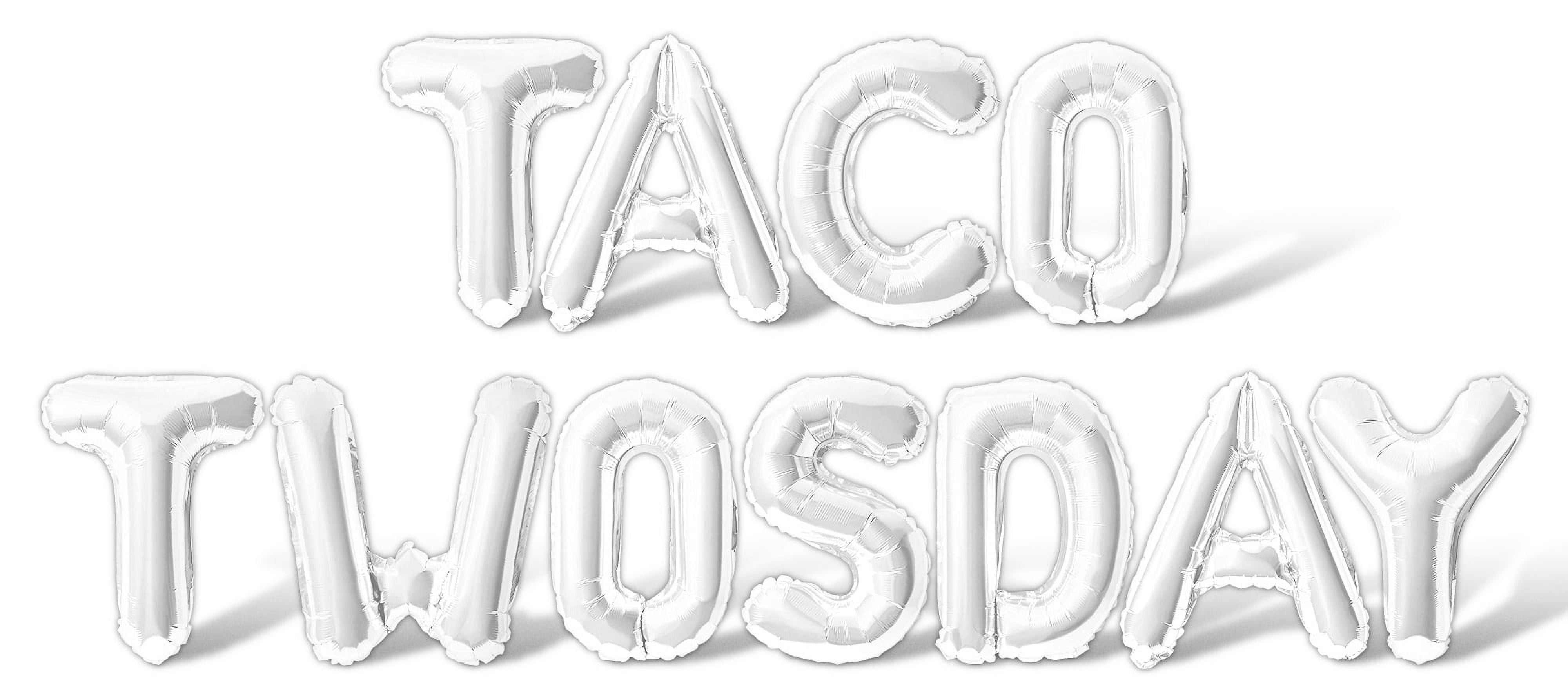 Letter Balloons - TACO TWOSDAY 16" Inch Alphabet Letters Foil Mylar ...