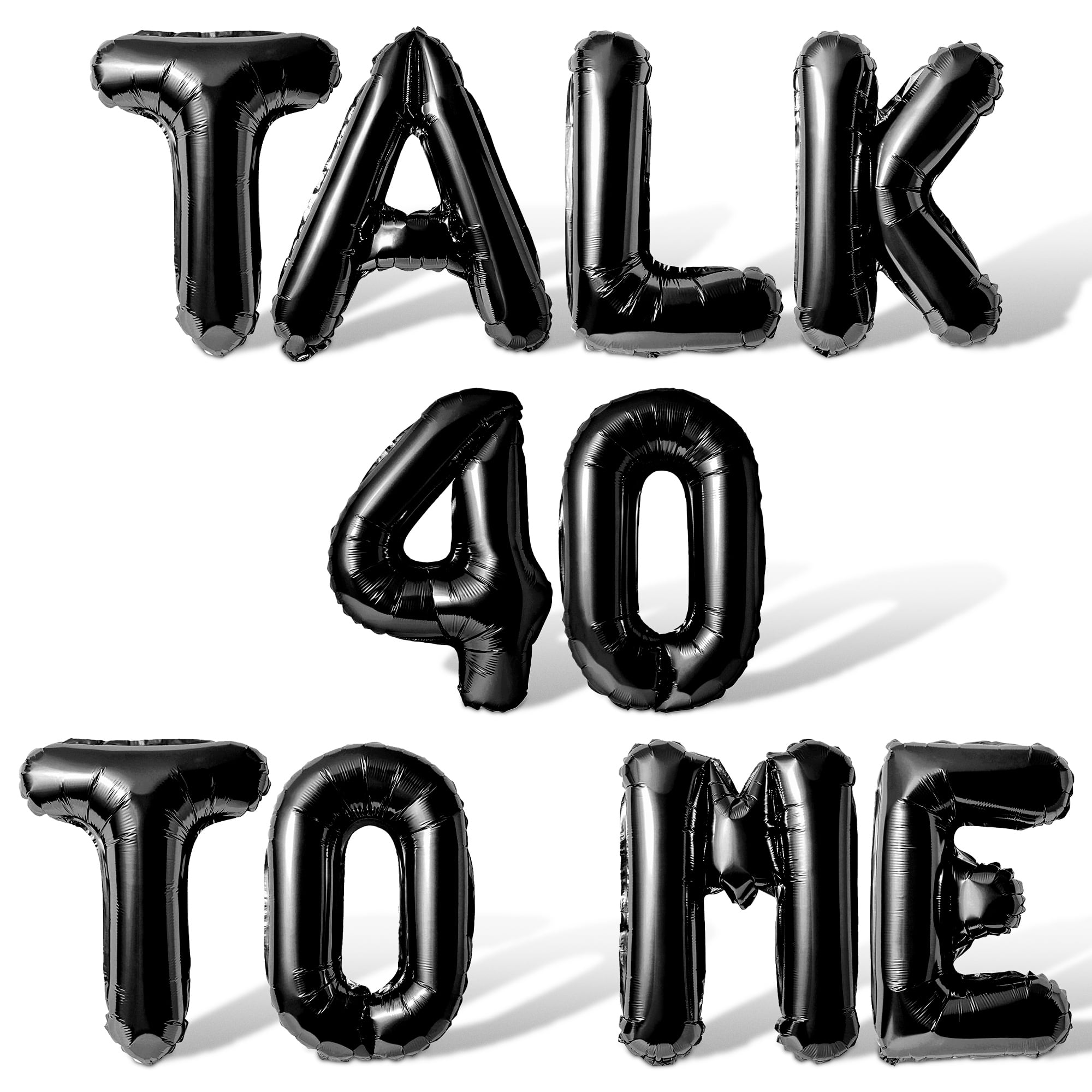Letter Balloons - TALK 40 TO ME 16" Inch Alphabet Letters Foil Mylar ...
