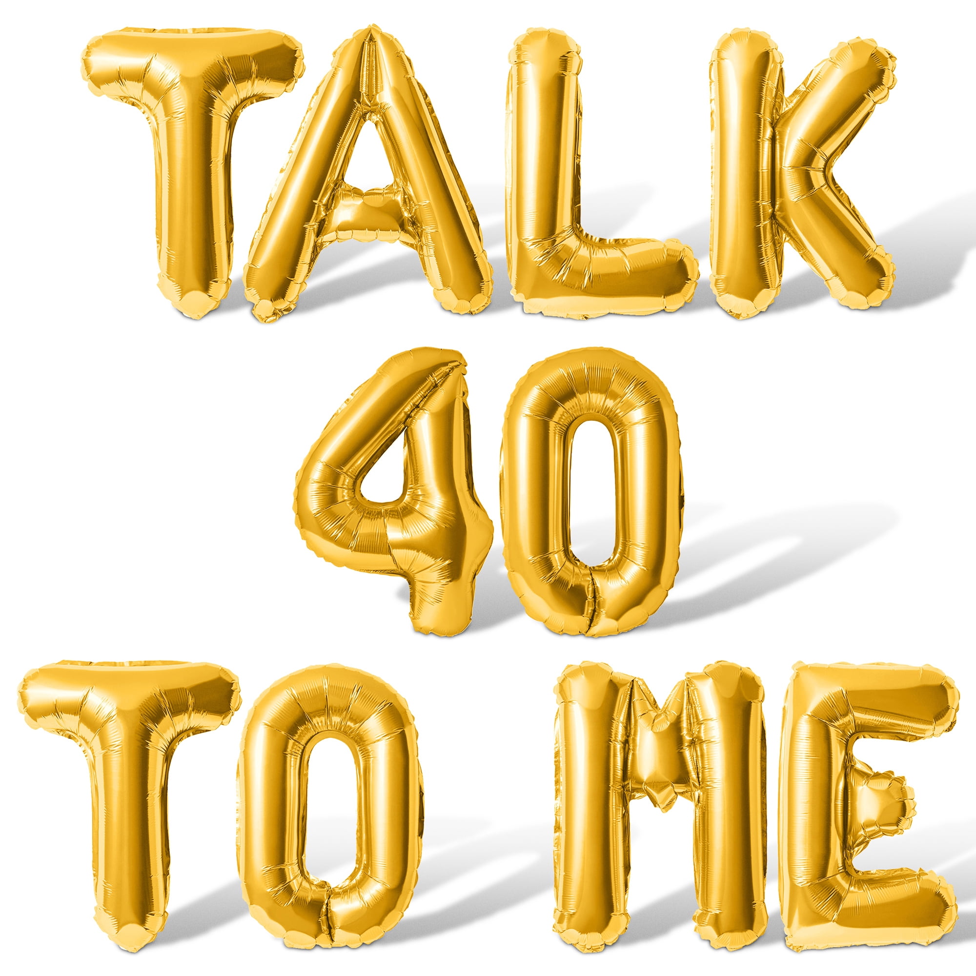 Letter Balloons - TALK 40 TO ME 16" Inch Alphabet Letters Foil Mylar ...