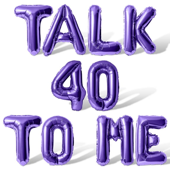 Letter Balloons - TALK 40 TO ME 16" Inch Alphabet Letters Foil Mylar ...