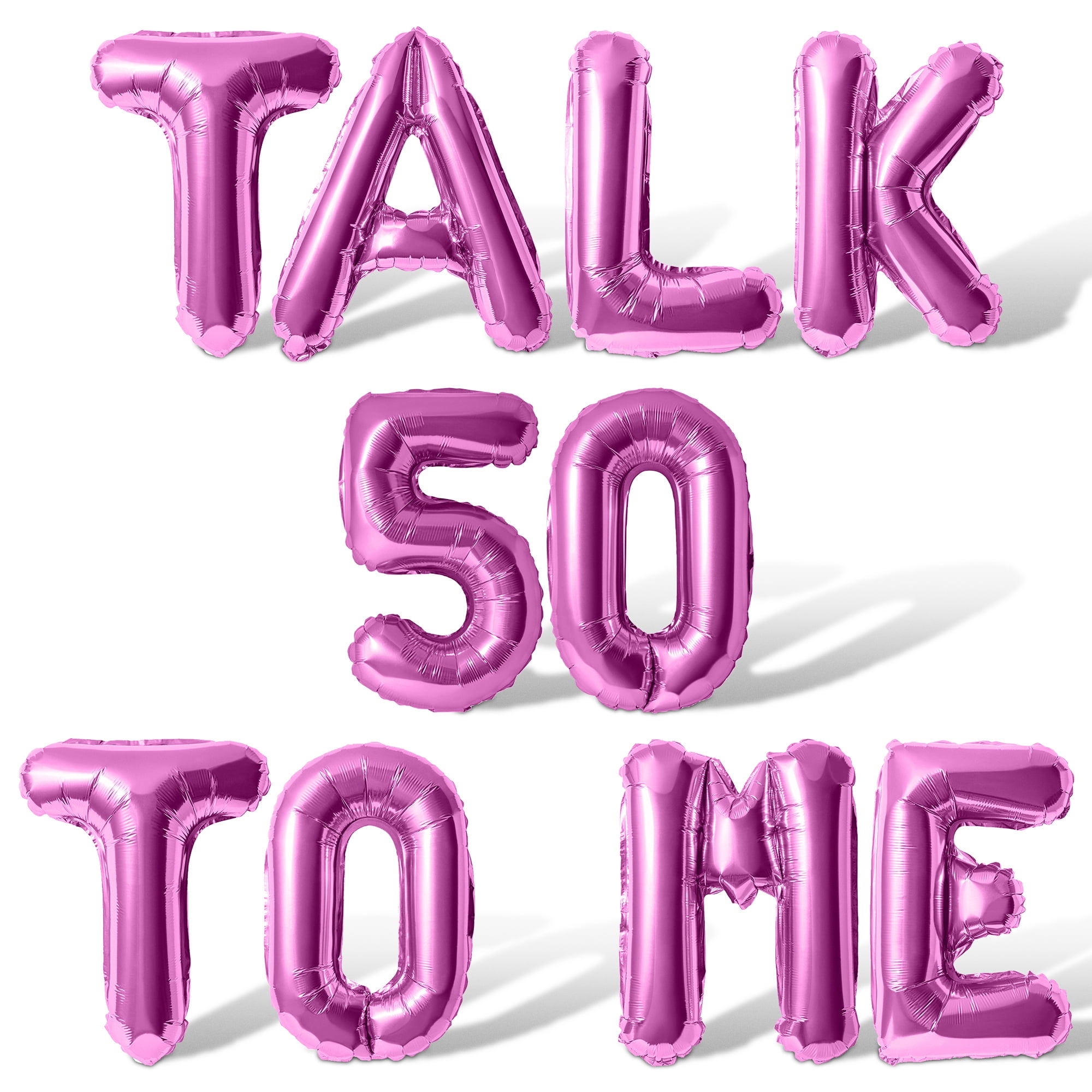 Letter Balloons - TALK 50 TO ME 16" Inch Alphabet Letters Foil Mylar ...