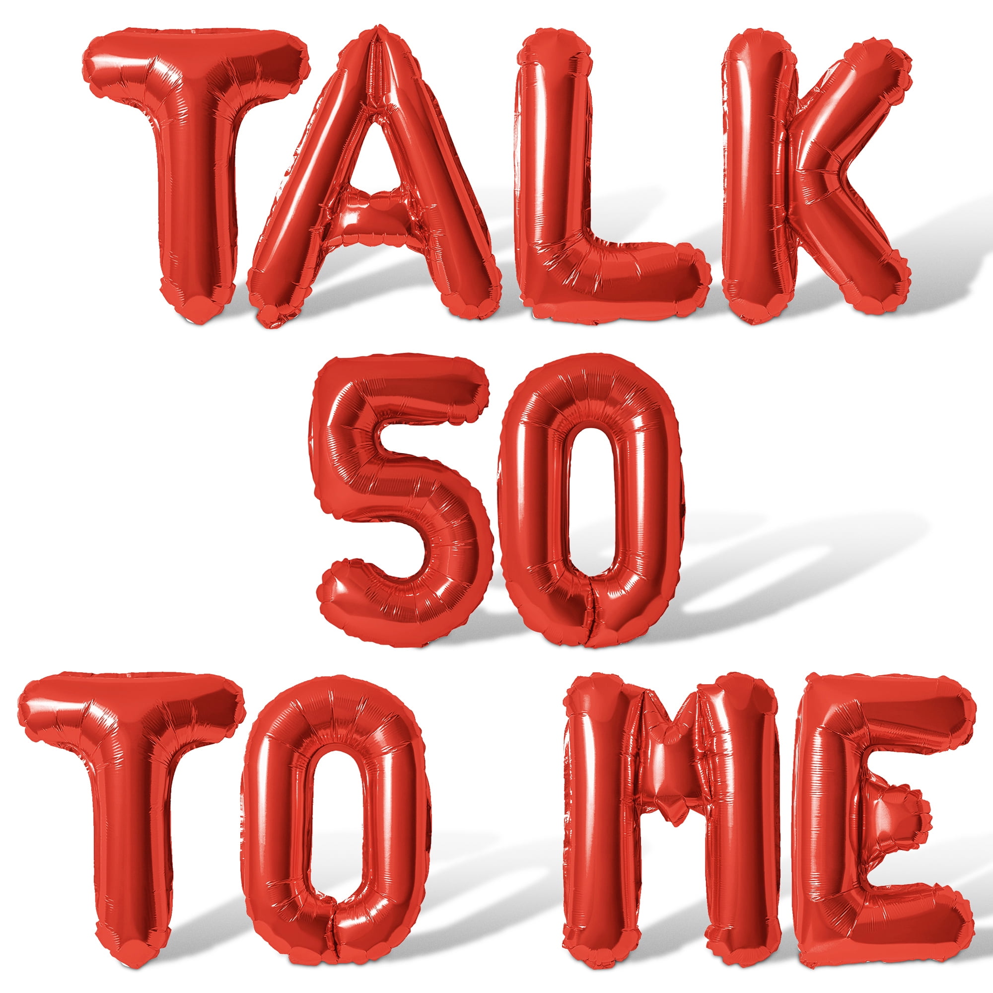 Letter Balloons - TALK 50 TO ME 16" Inch Alphabet Letters Foil Mylar ...