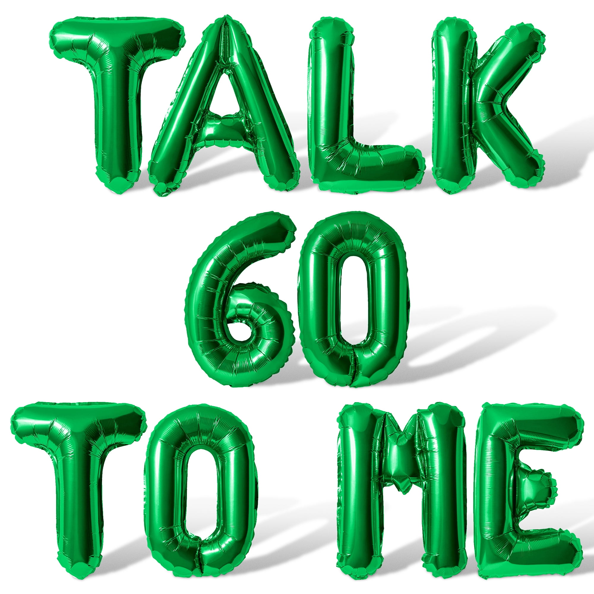 Letter Balloons - TALK 60 TO ME 16" Inch Alphabet Letters Foil Mylar ...
