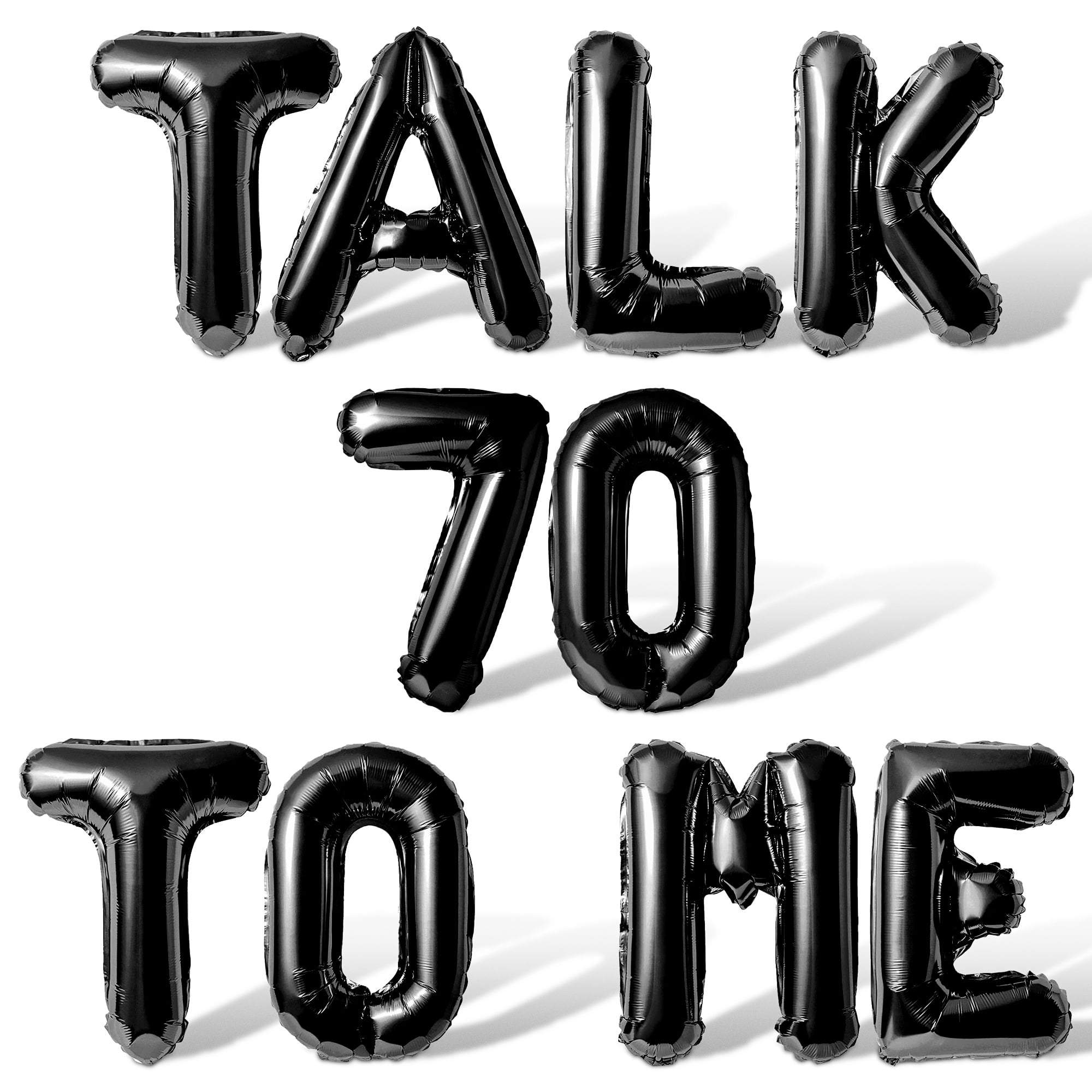 Letter Balloons - TALK 70 TO ME 16" Inch Alphabet Letters Foil Mylar ...