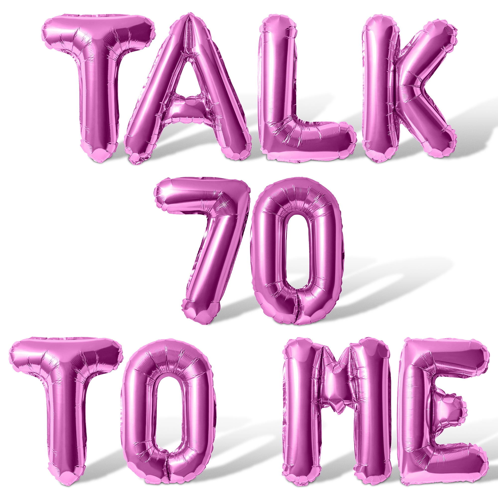 Letter Balloons - TALK 70 TO ME 16" Inch Alphabet Letters Foil Mylar ...