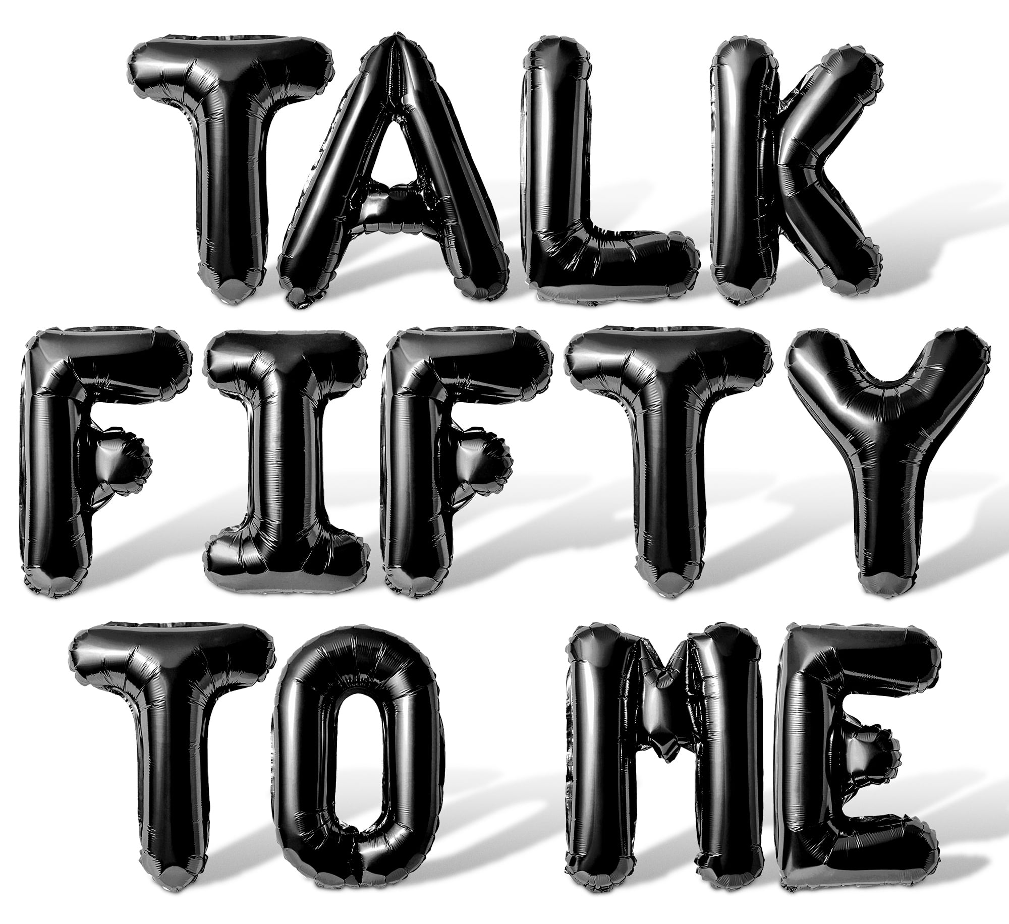 Letter Balloons - TALK FIFTY TO ME 16" Inch Alphabet Letters Foil Mylar ...