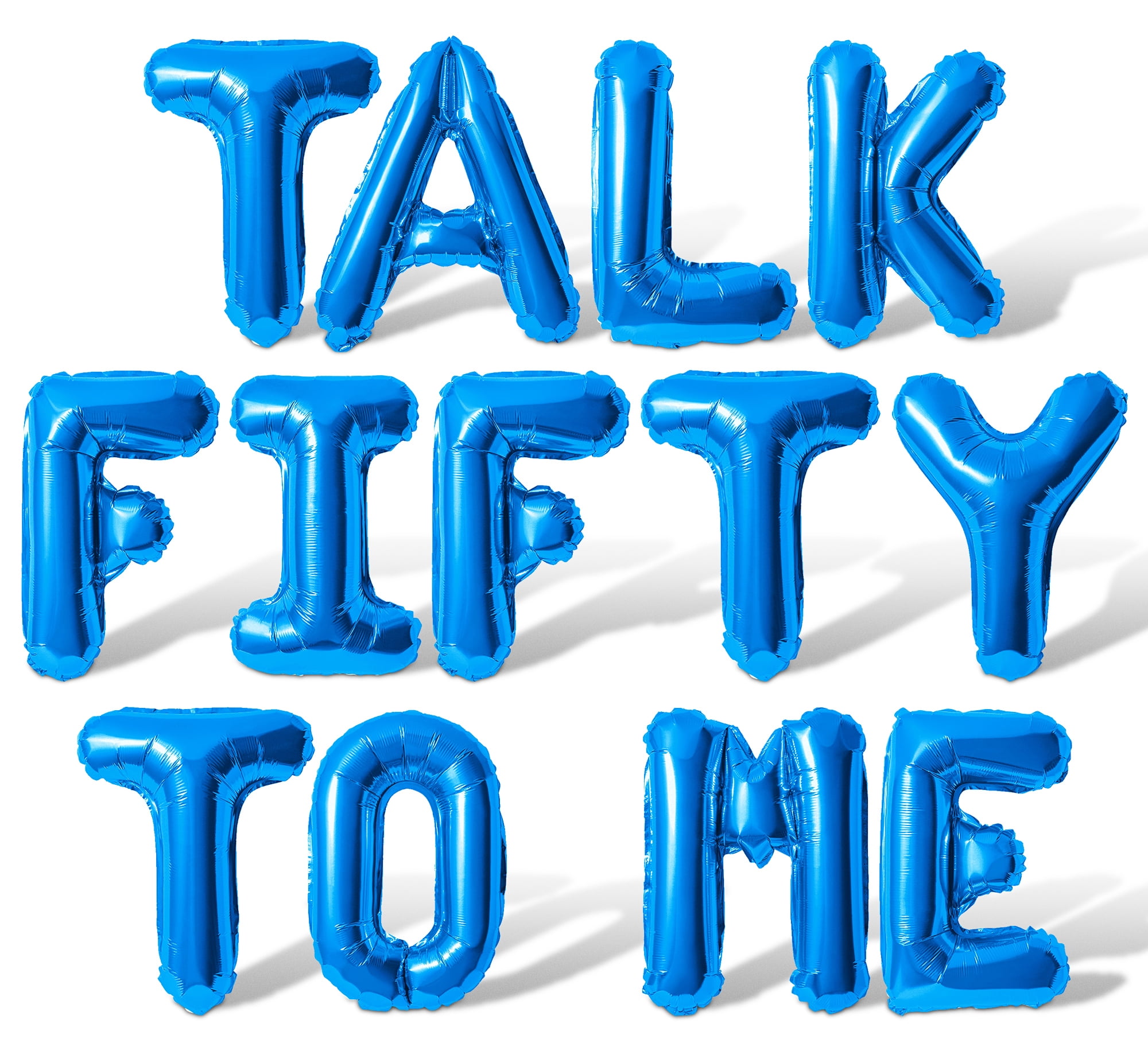 Letter Balloons - TALK FIFTY TO ME 16" Inch Alphabet Letters Foil Mylar ...