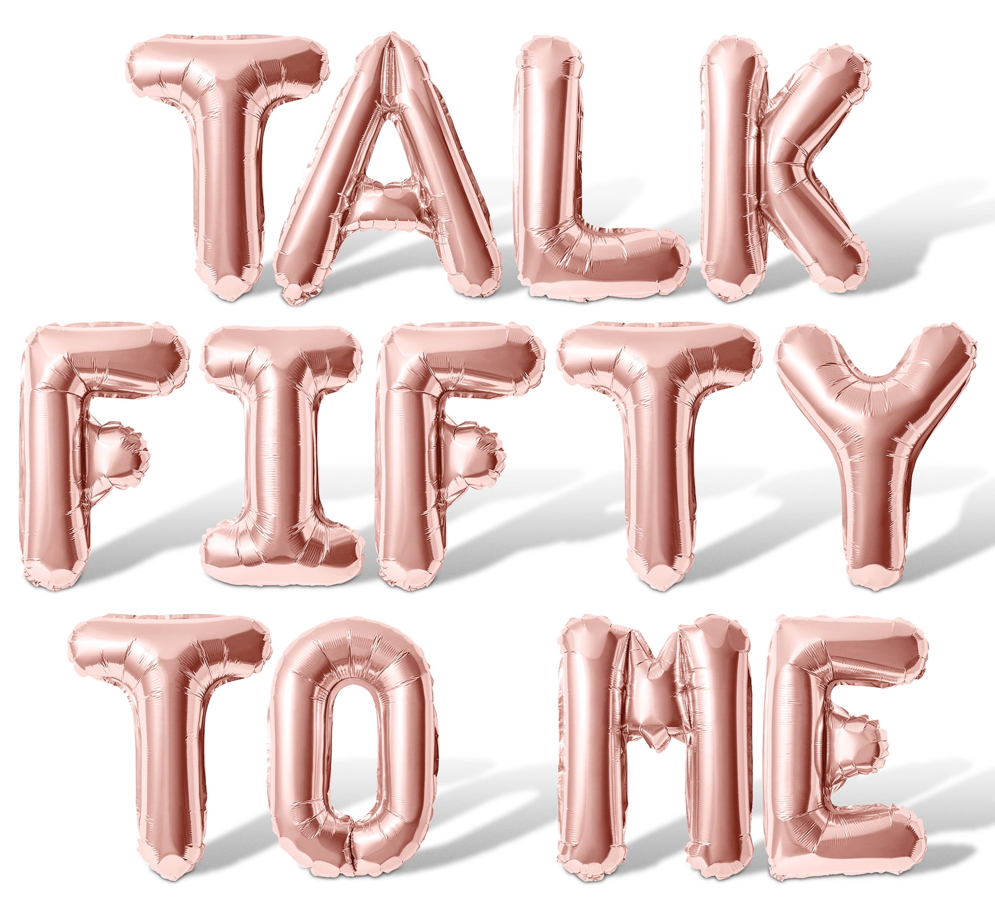 Letter Balloons - TALK FIFTY TO ME 16" Inch Alphabet Letters Foil Mylar ...