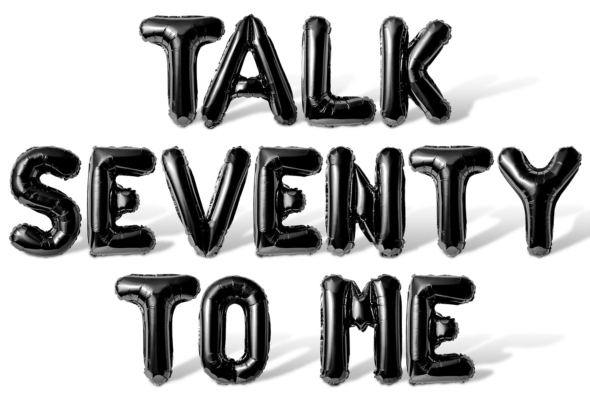 Letter Balloons - TALK SEVENTY TO ME 16" Inch Alphabet Letters Foil ...