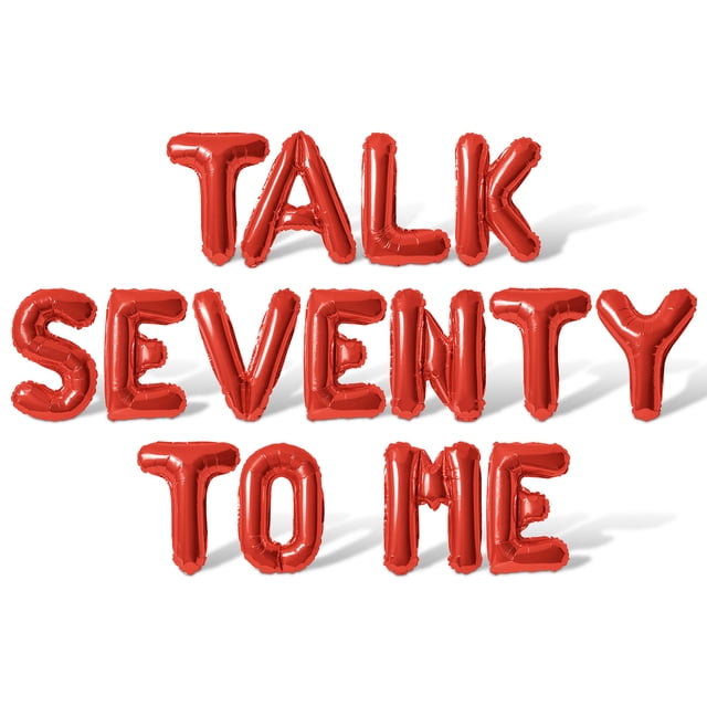 Letter Balloons - TALK SEVENTY TO ME 16" Inch Alphabet Letters Foil ...