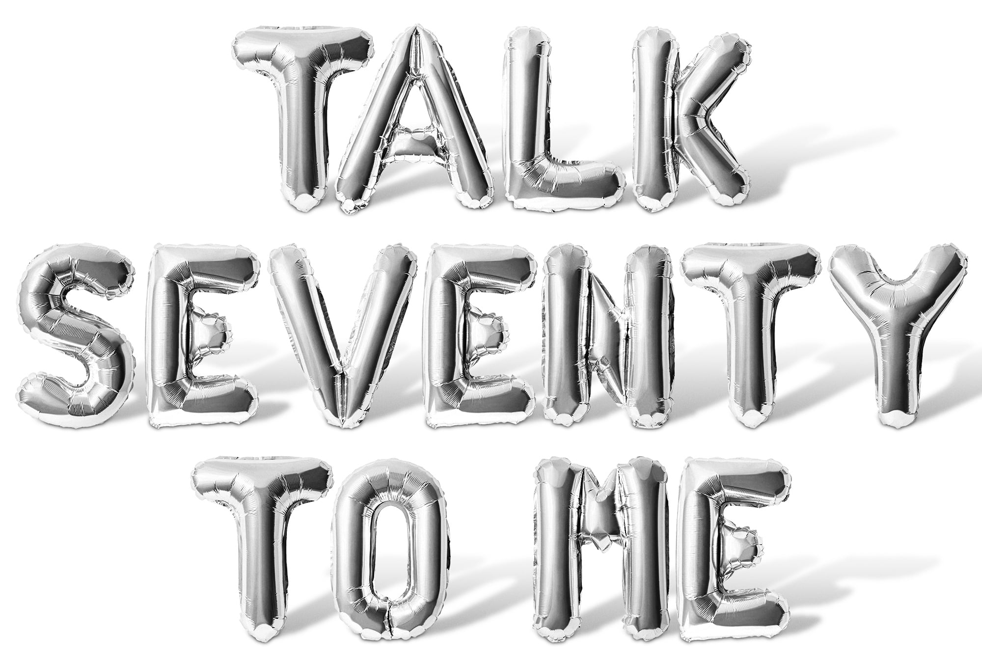Letter Balloons - TALK SEVENTY TO ME 16" Inch Alphabet Letters Foil ...