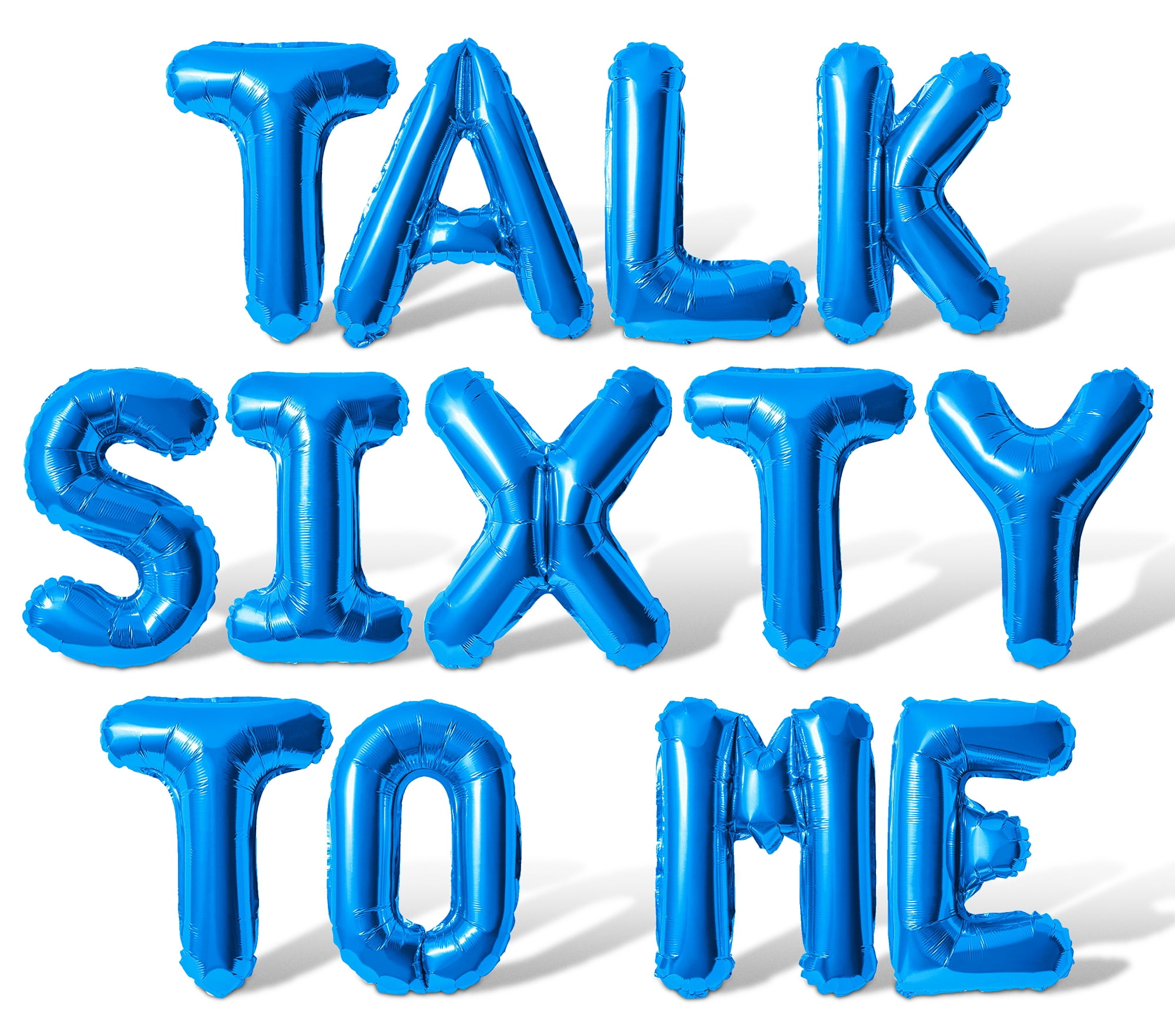 Letter Balloons - TALK SIXTY TO ME 16" Inch Alphabet Letters Foil Mylar ...