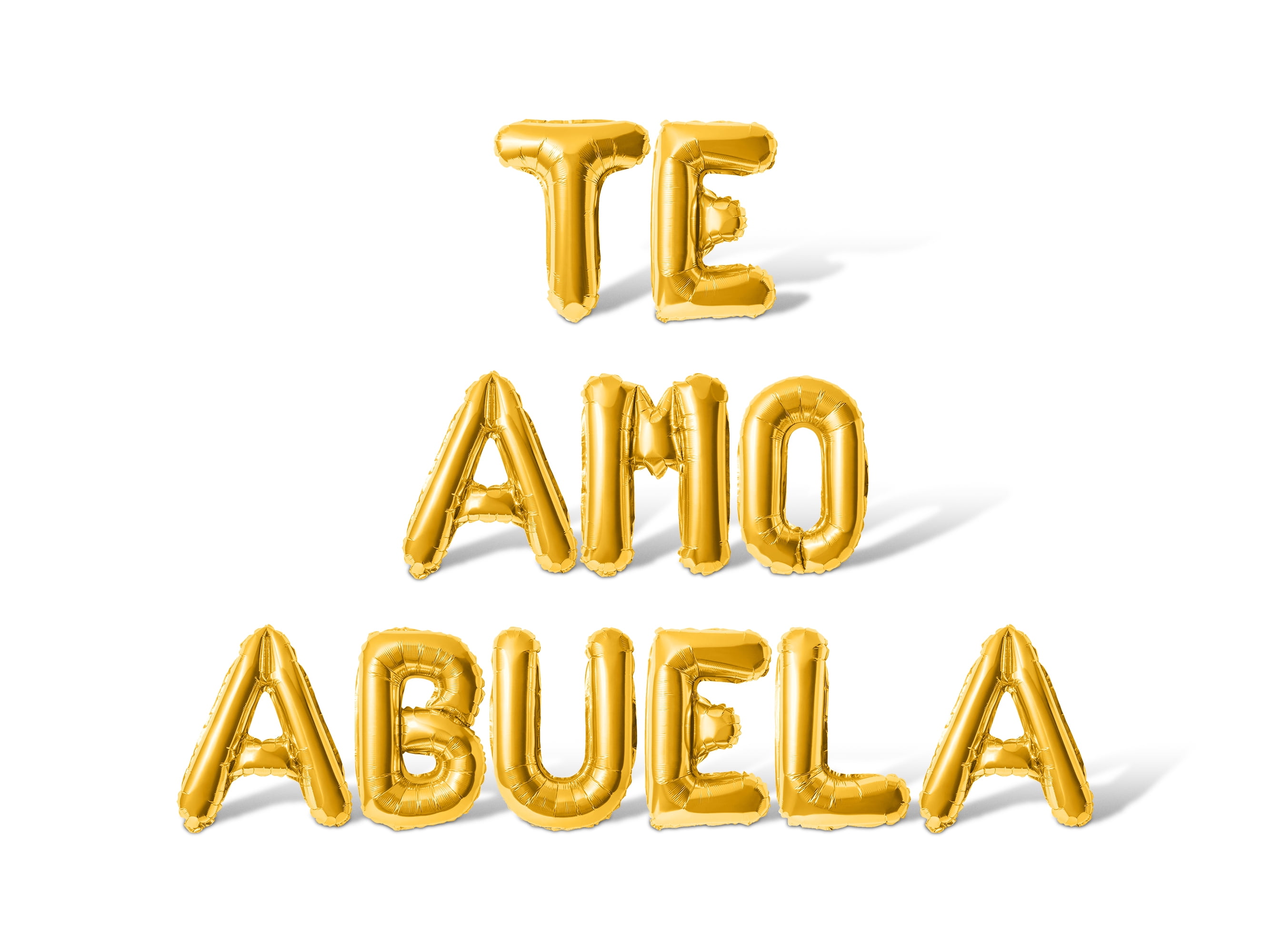 Letter Balloons - TE AMO ABUELO 16" Inch Alphabet Letters Foil Mylar ...