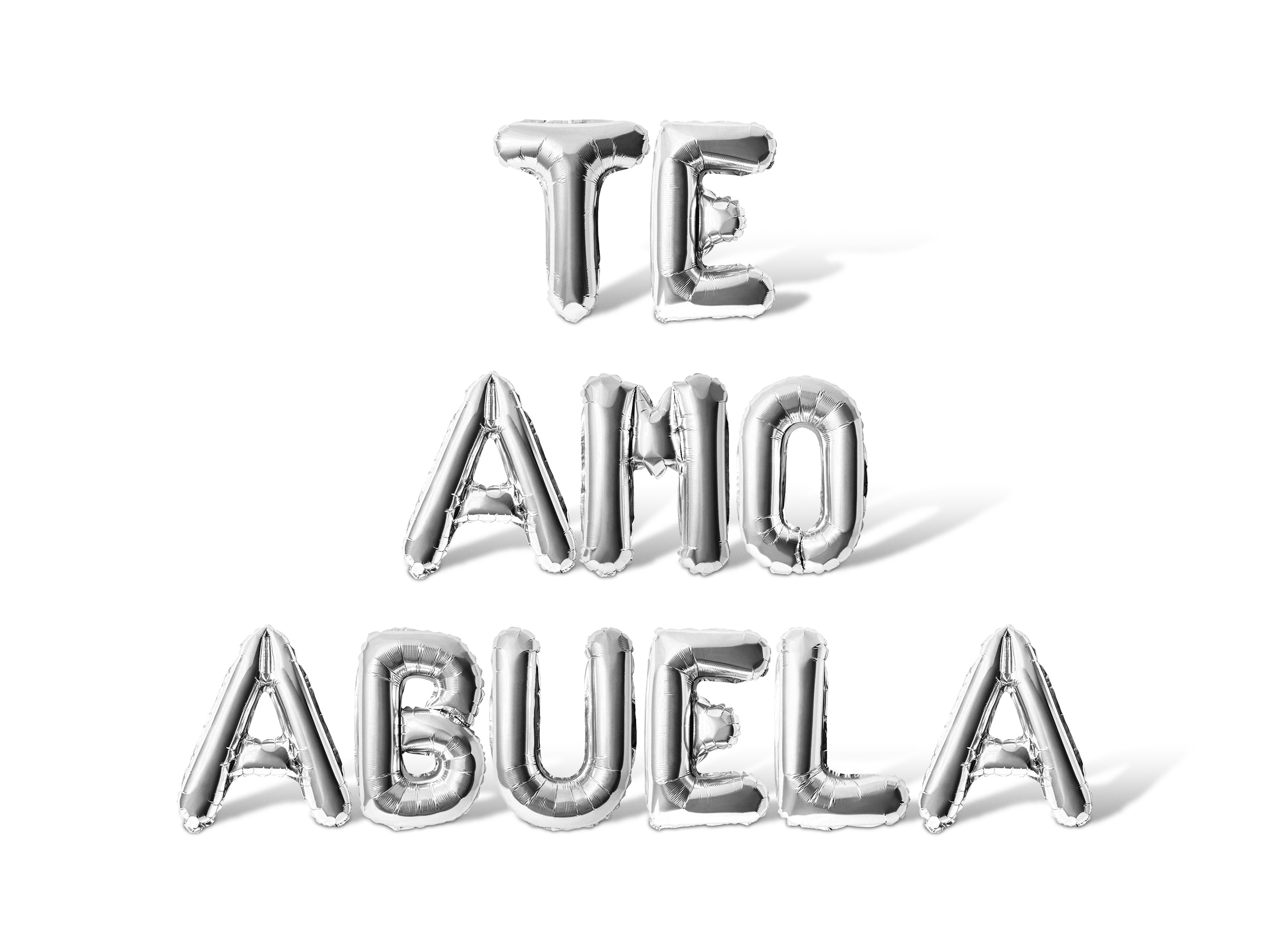 Letter Balloons - TE AMO ABUELO 16" Inch Alphabet Letters Foil Mylar ...