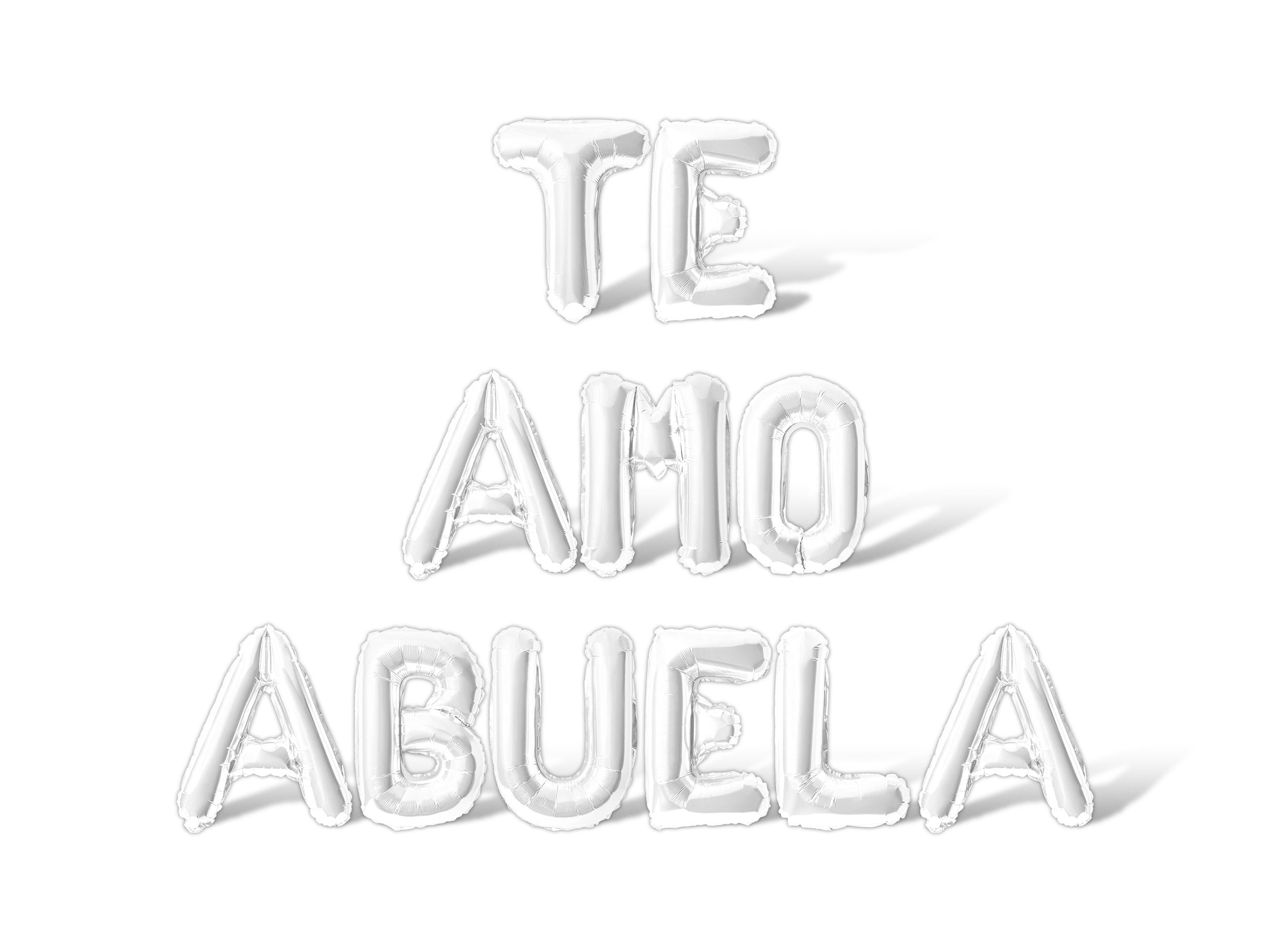 Letter Balloons - TE AMO ABUELO 16" Inch Alphabet Letters Foil Mylar ...