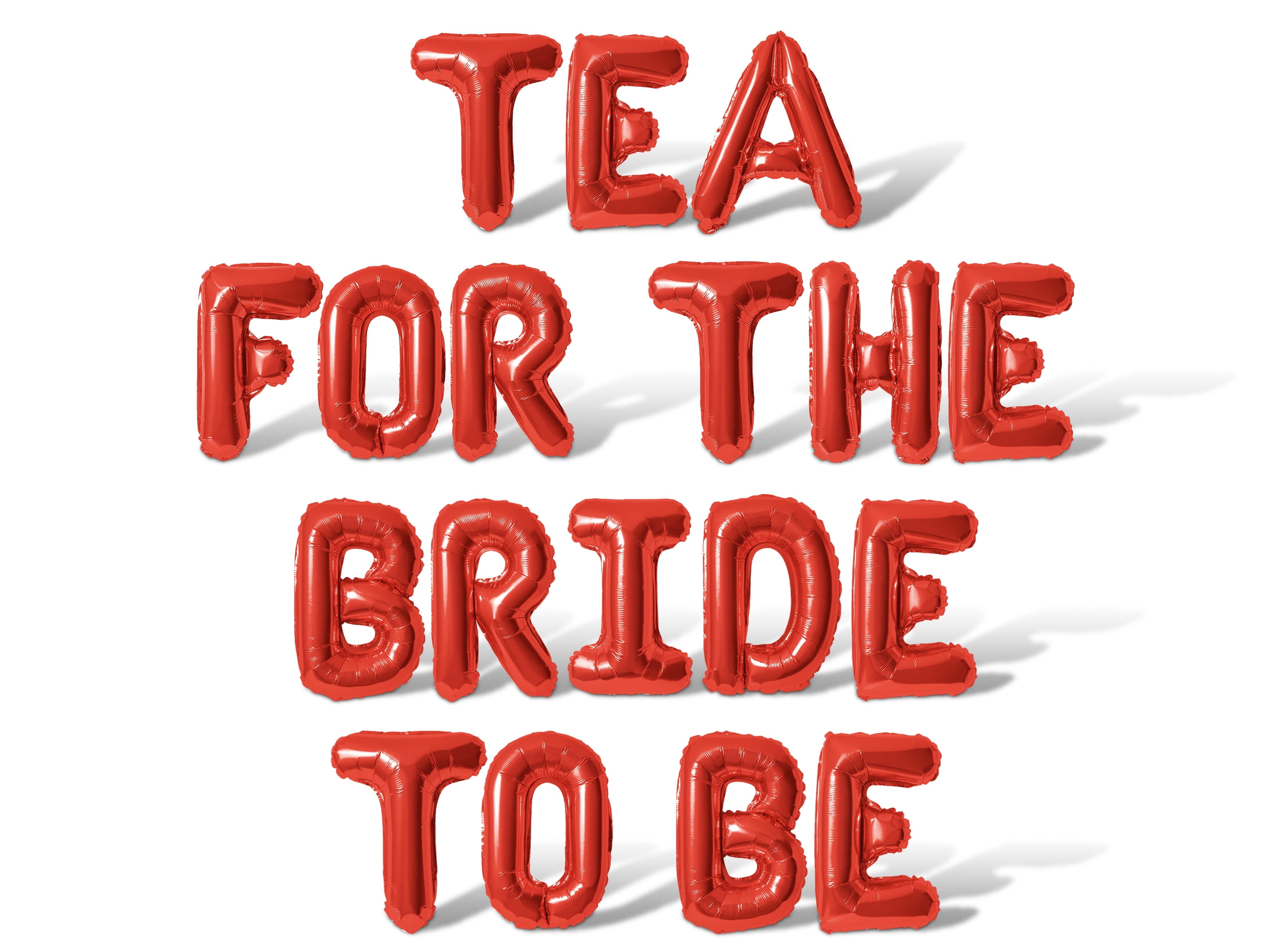 Letter Balloons - TEA FOR THE BRIDE TO BE 16" Inch Alphabet Letters ...