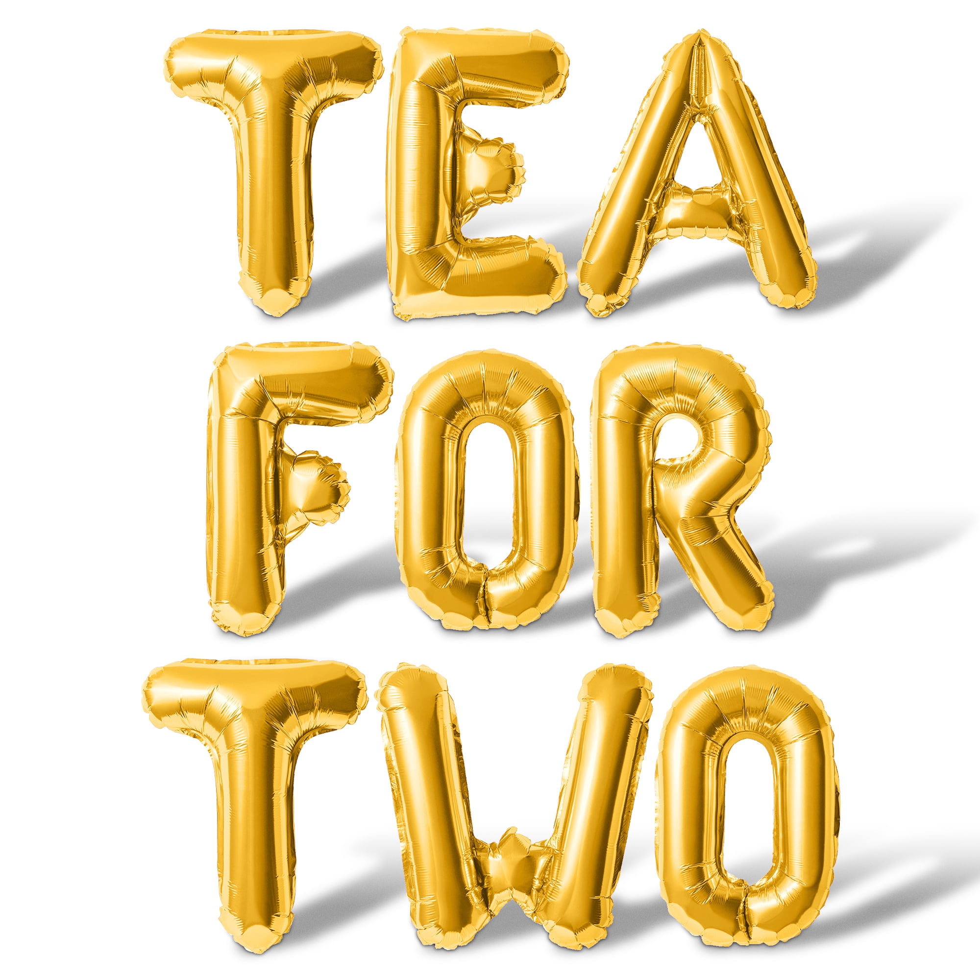 Letter Balloons - TEA FOR TWO 16" Inch Alphabet Letters Foil Mylar ...