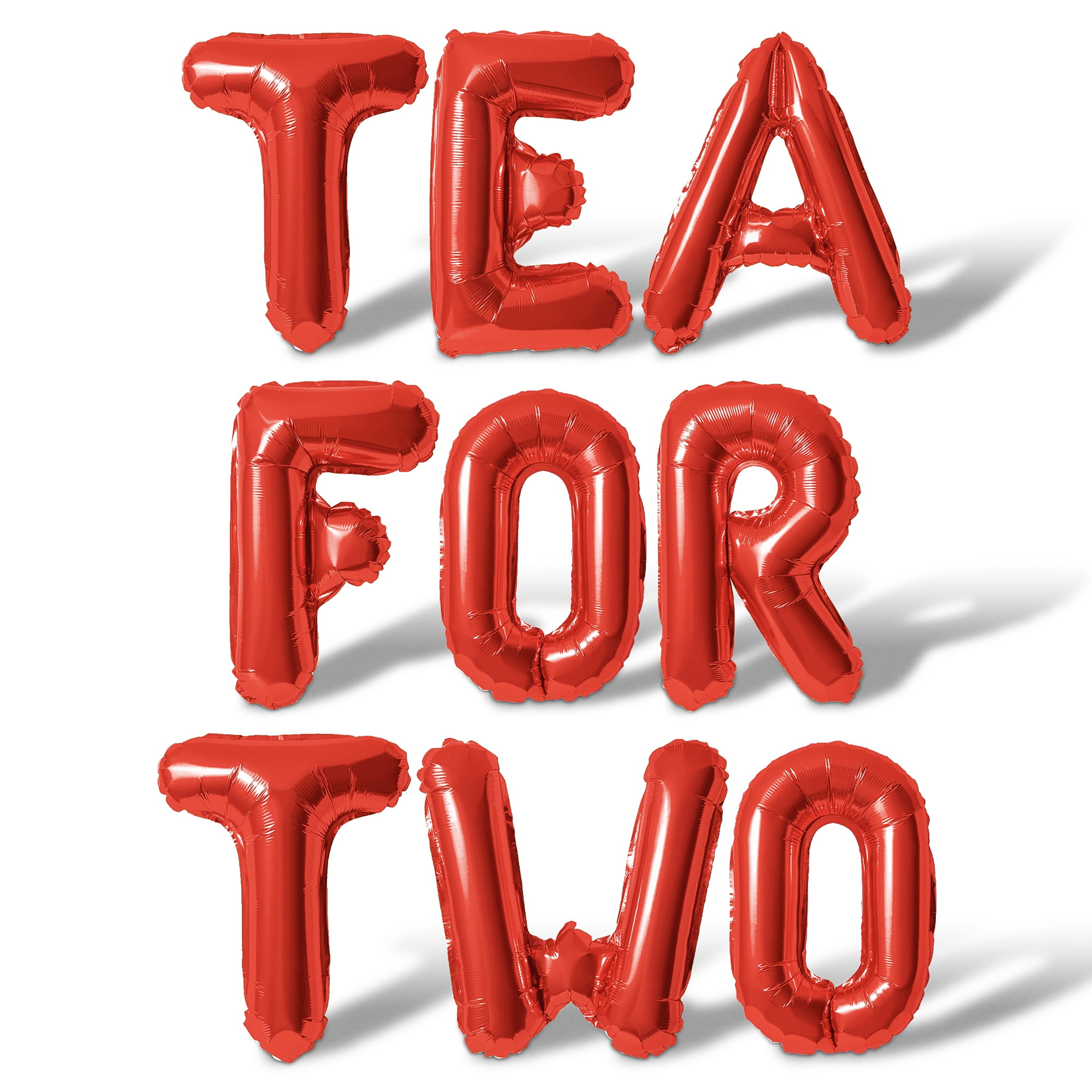 Letter Balloons - TEA FOR TWO 16" Inch Alphabet Letters Foil Mylar ...