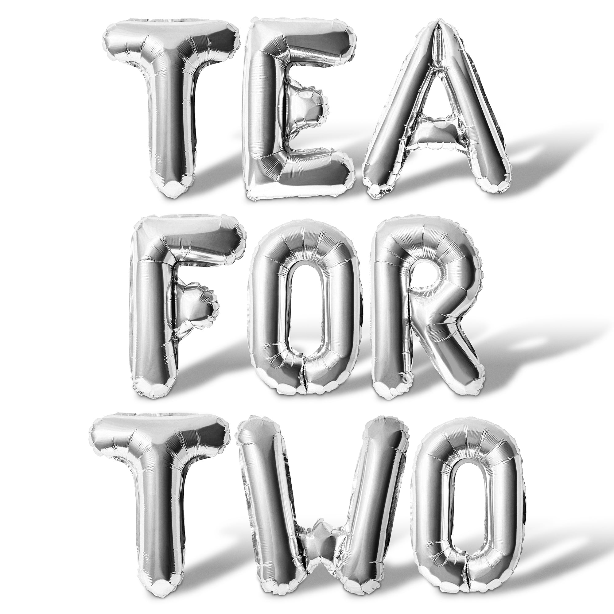 Letter Balloons - TEA FOR TWO 16" Inch Alphabet Letters Foil Mylar ...