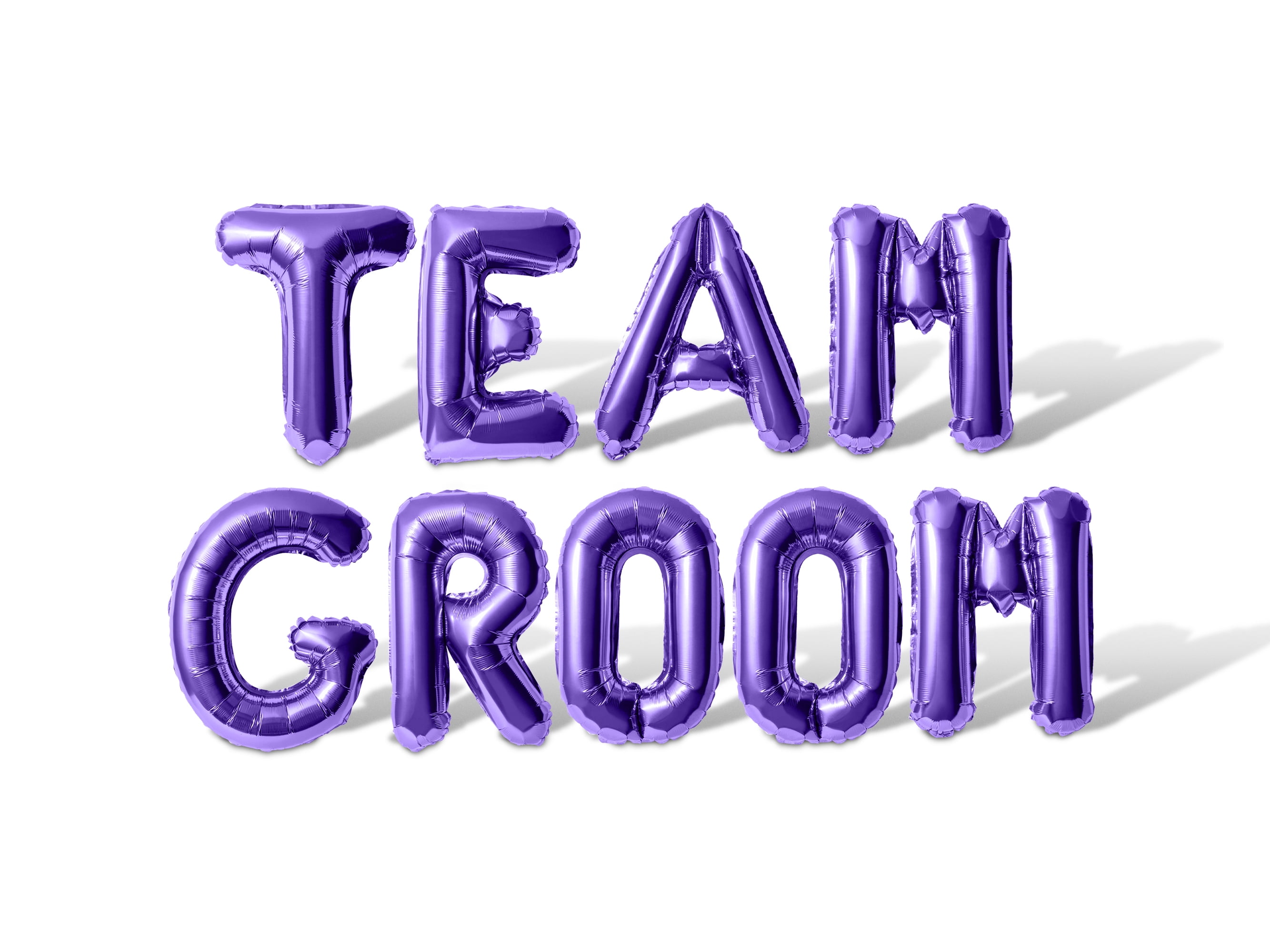 Letter Balloons - TEAM GROOM 16" Inch Alphabet Letters Foil Mylar ...