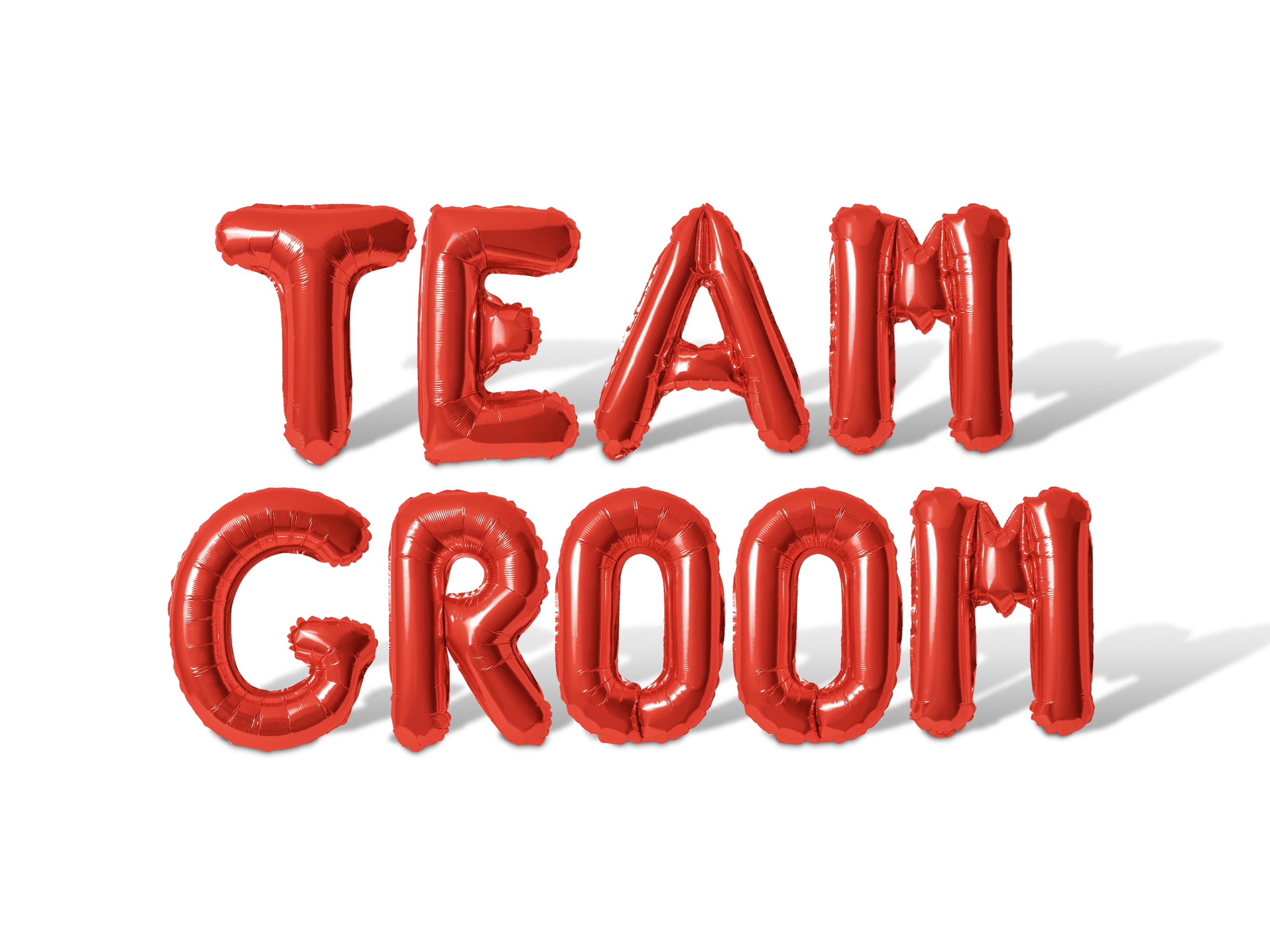Letter Balloons - TEAM GROOM 16" Inch Alphabet Letters Foil Mylar ...