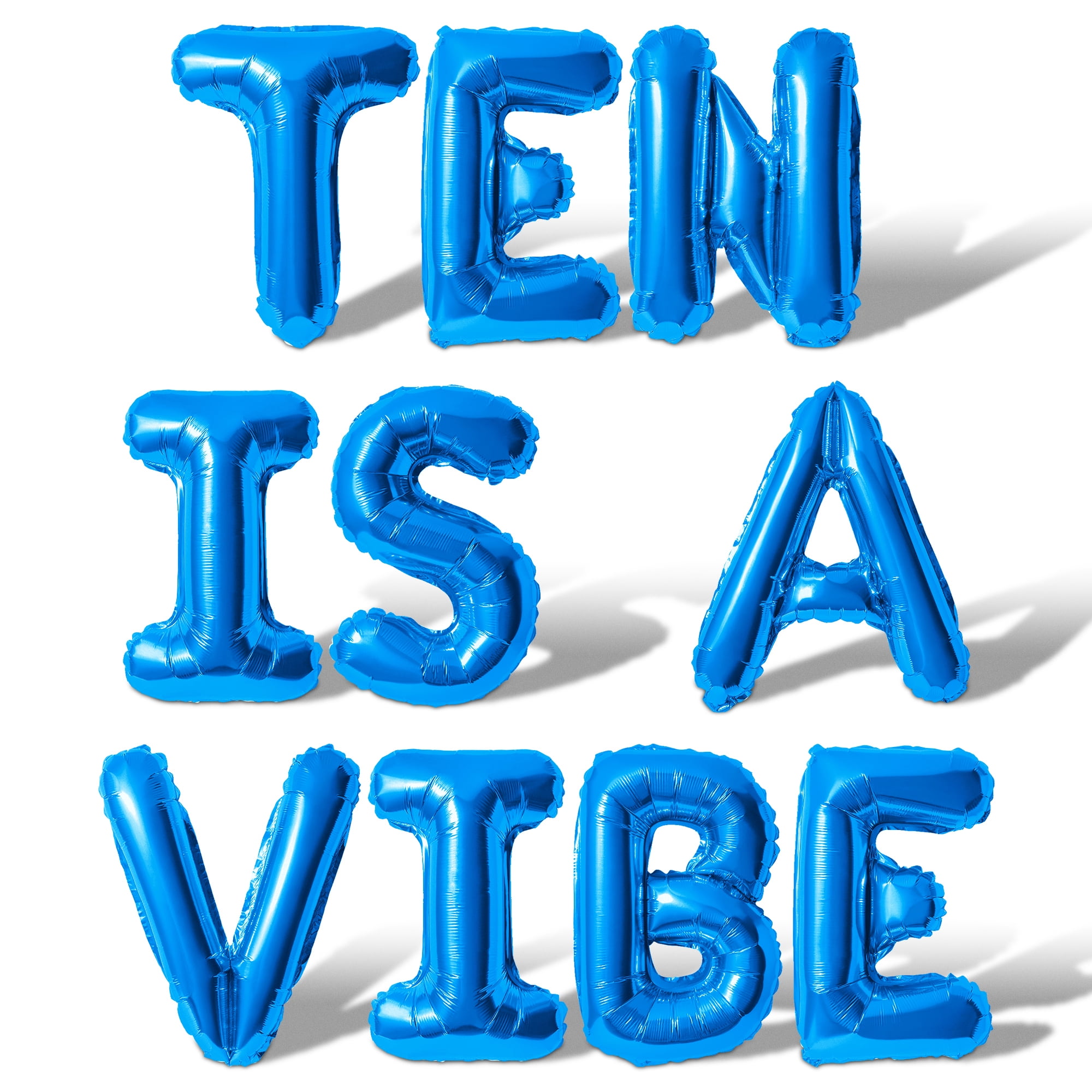 Letter Balloons - TEN IS A VIBE 16" Inch Alphabet Letters Foil Mylar ...