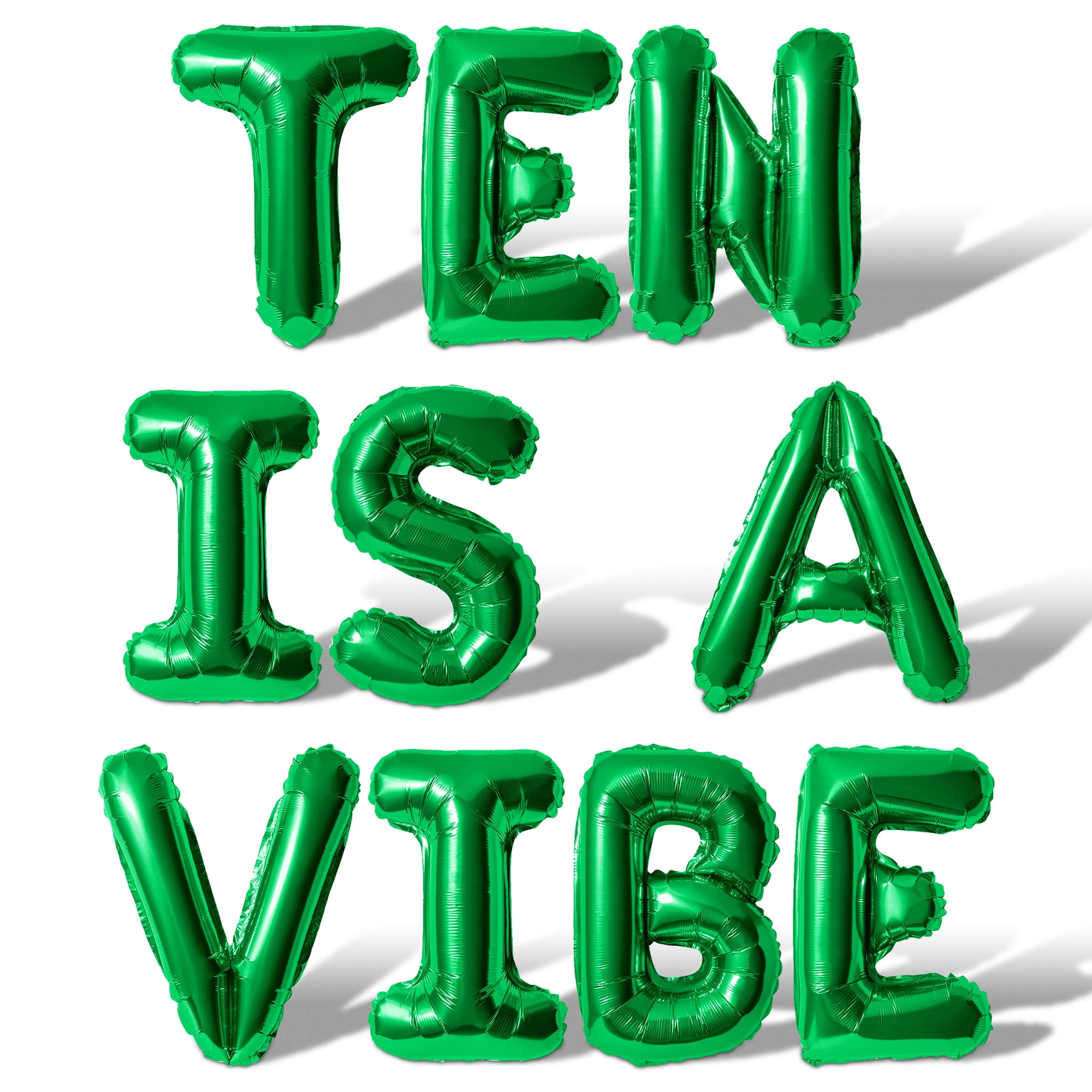 Letter Balloons - TEN IS A VIBE 16" Inch Alphabet Letters Foil Mylar ...