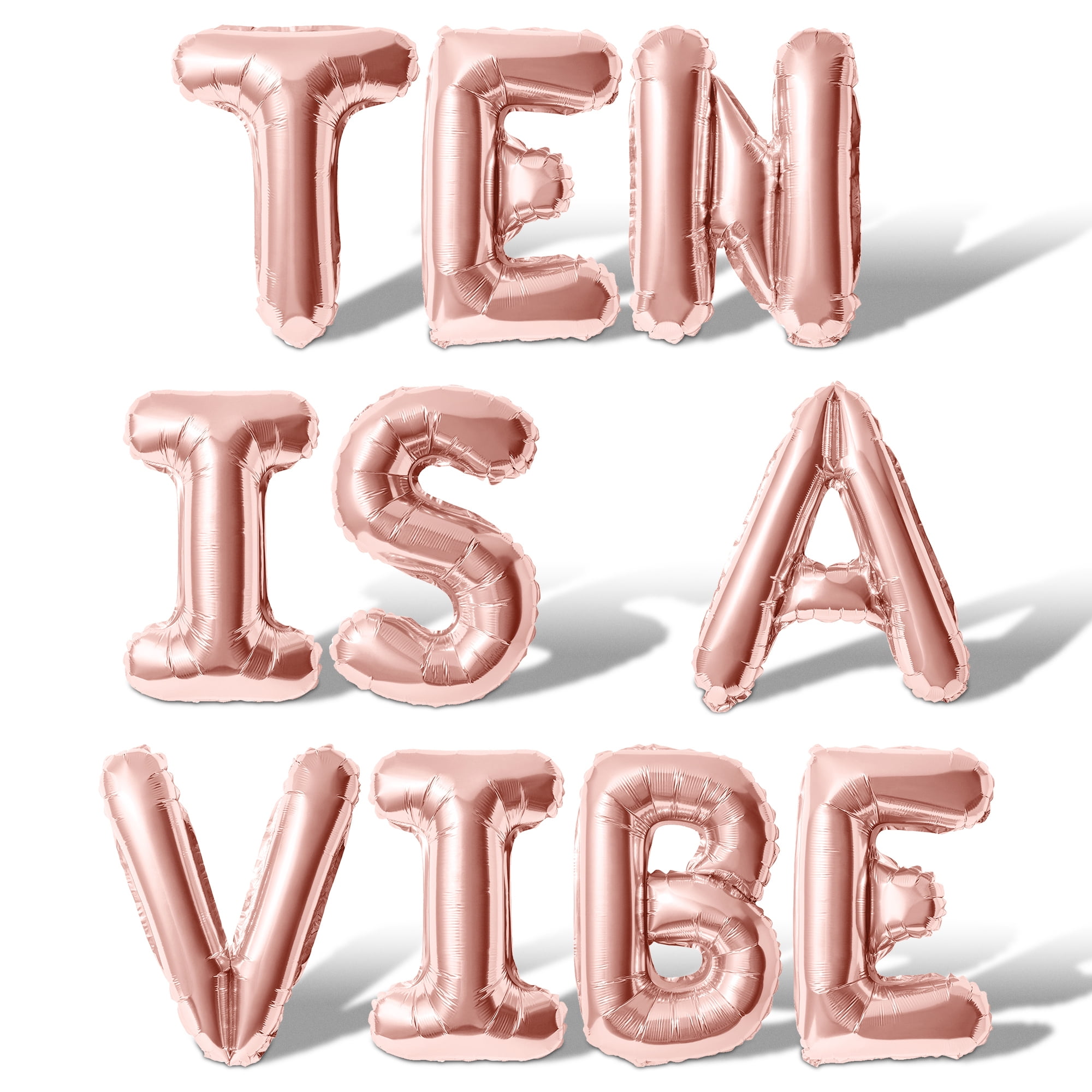 Letter Balloons - TEN IS A VIBE 16" Inch Alphabet Letters Foil Mylar ...