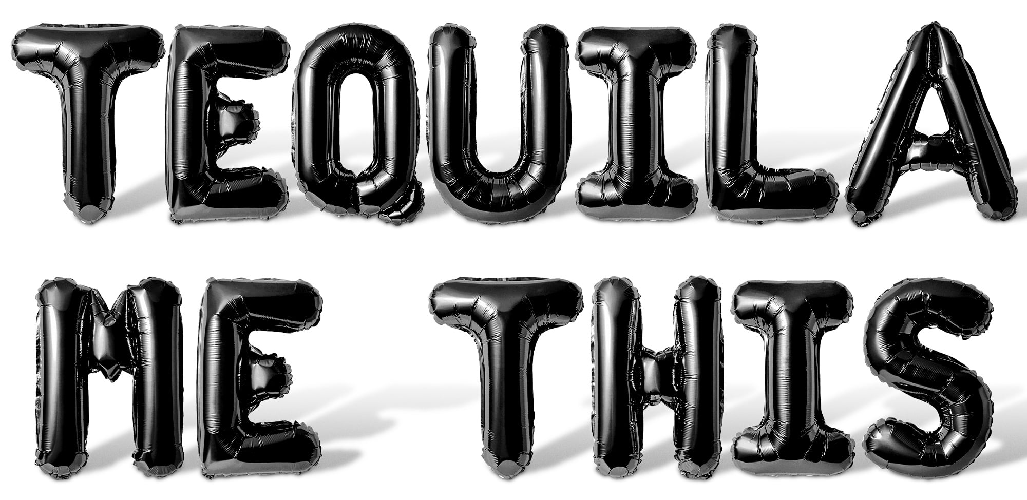 Letter Balloons - TEQUILA ME THIS 16" Inch Alphabet Letters Foil Mylar ...