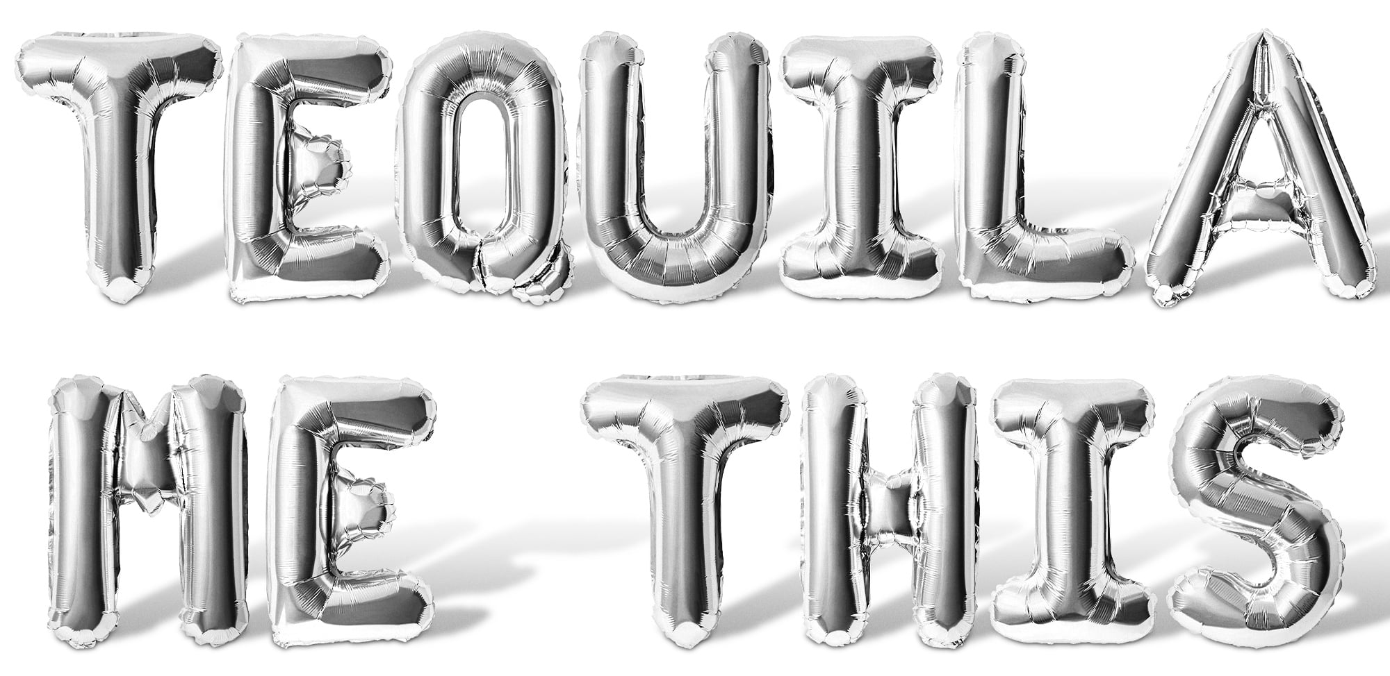 Letter Balloons - TEQUILA ME THIS 16" Inch Alphabet Letters Foil Mylar ...