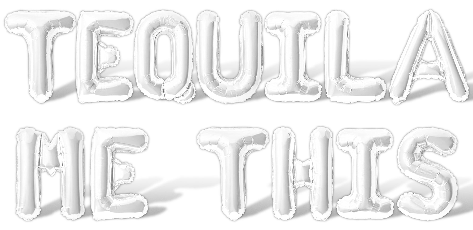 Letter Balloons - TEQUILA ME THIS 16" Inch Alphabet Letters Foil Mylar ...