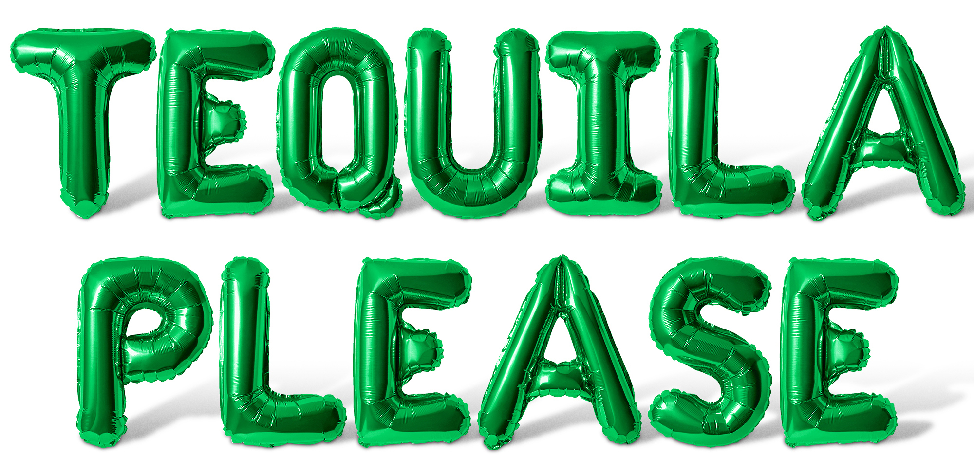 Letter Balloons - TEQUILA PLEASE 16" Inch Alphabet Letters Foil Mylar ...