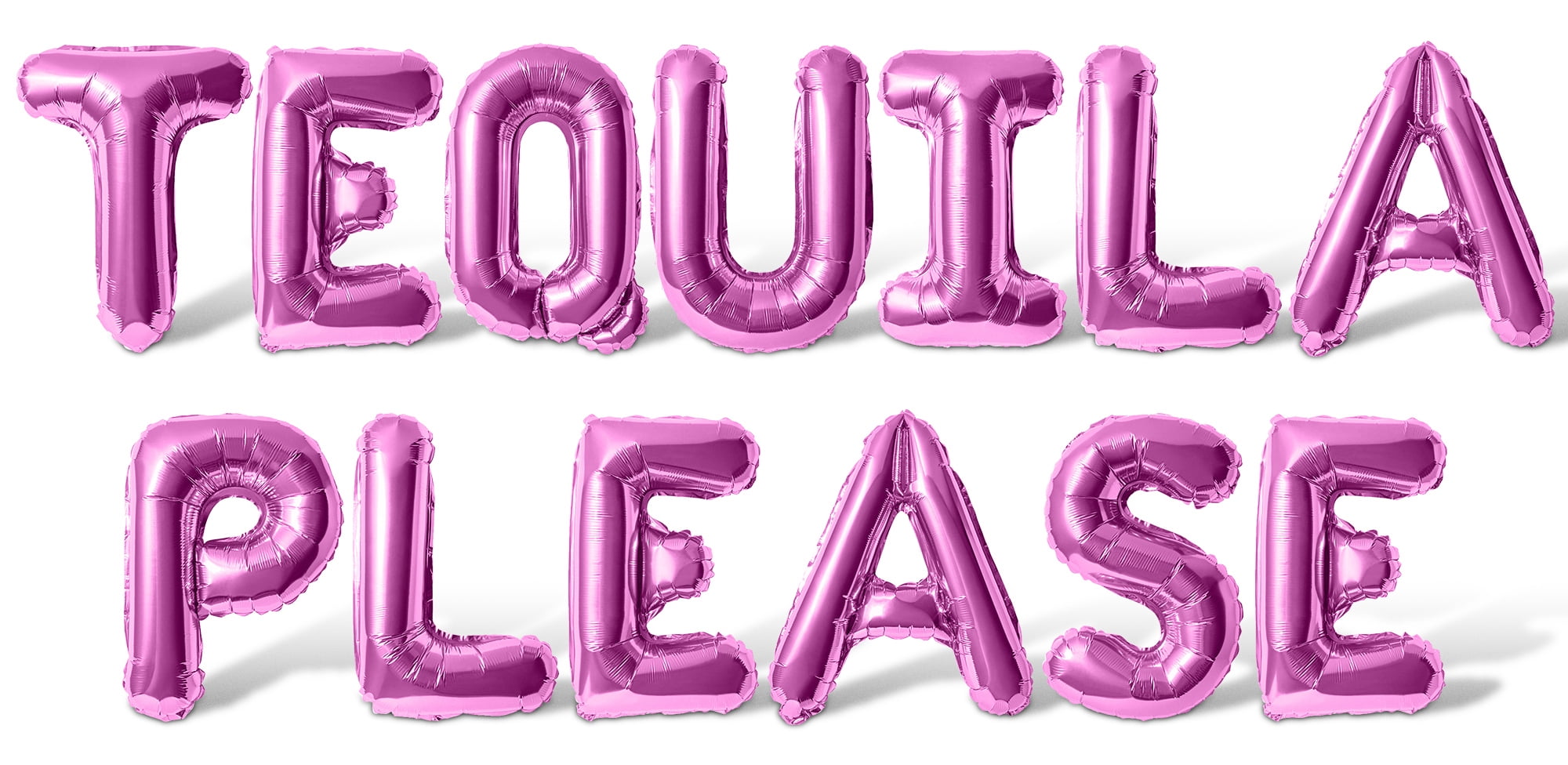 Letter Balloons - TEQUILA PLEASE 16" Inch Alphabet Letters Foil Mylar ...