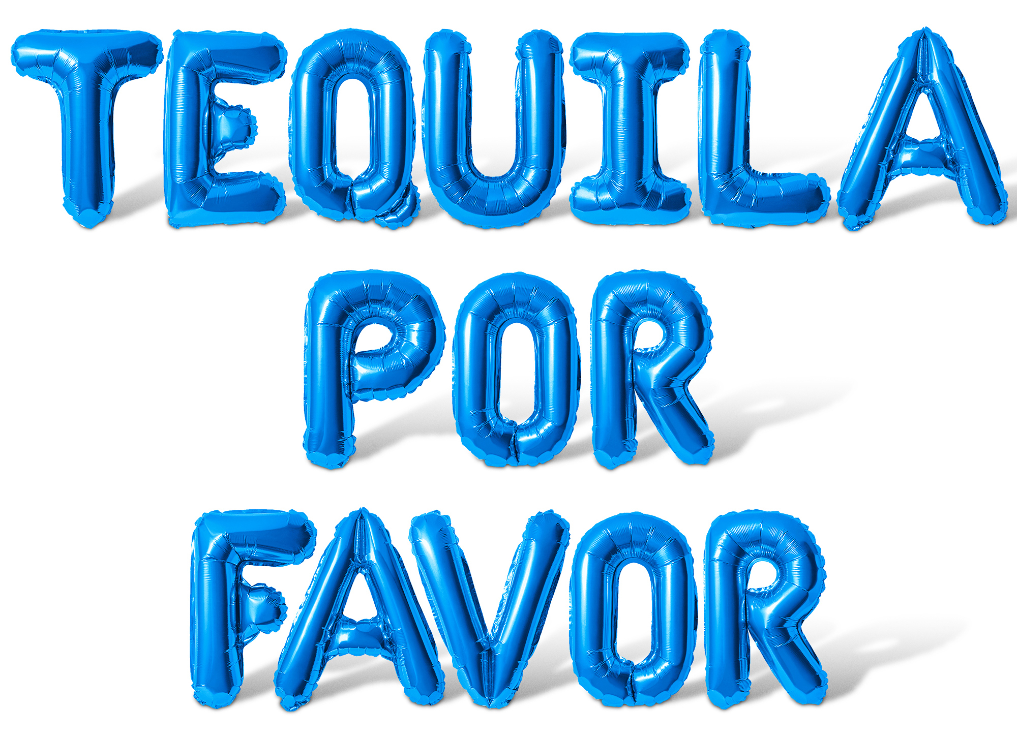 Letter Balloons - TEQUILA POR FAVOR 16" Inch Alphabet Letters Foil ...