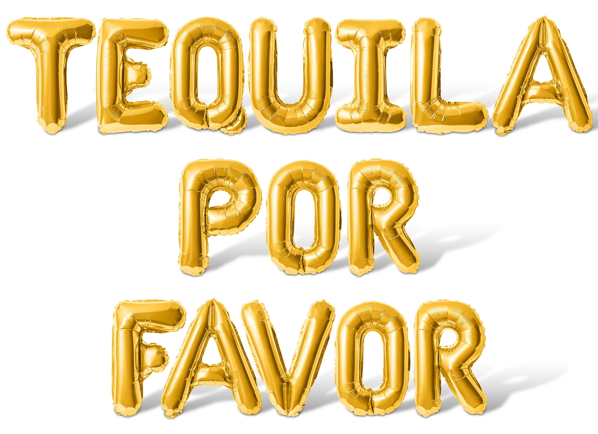 Letter Balloons - TEQUILA POR FAVOR 16" Inch Alphabet Letters Foil ...