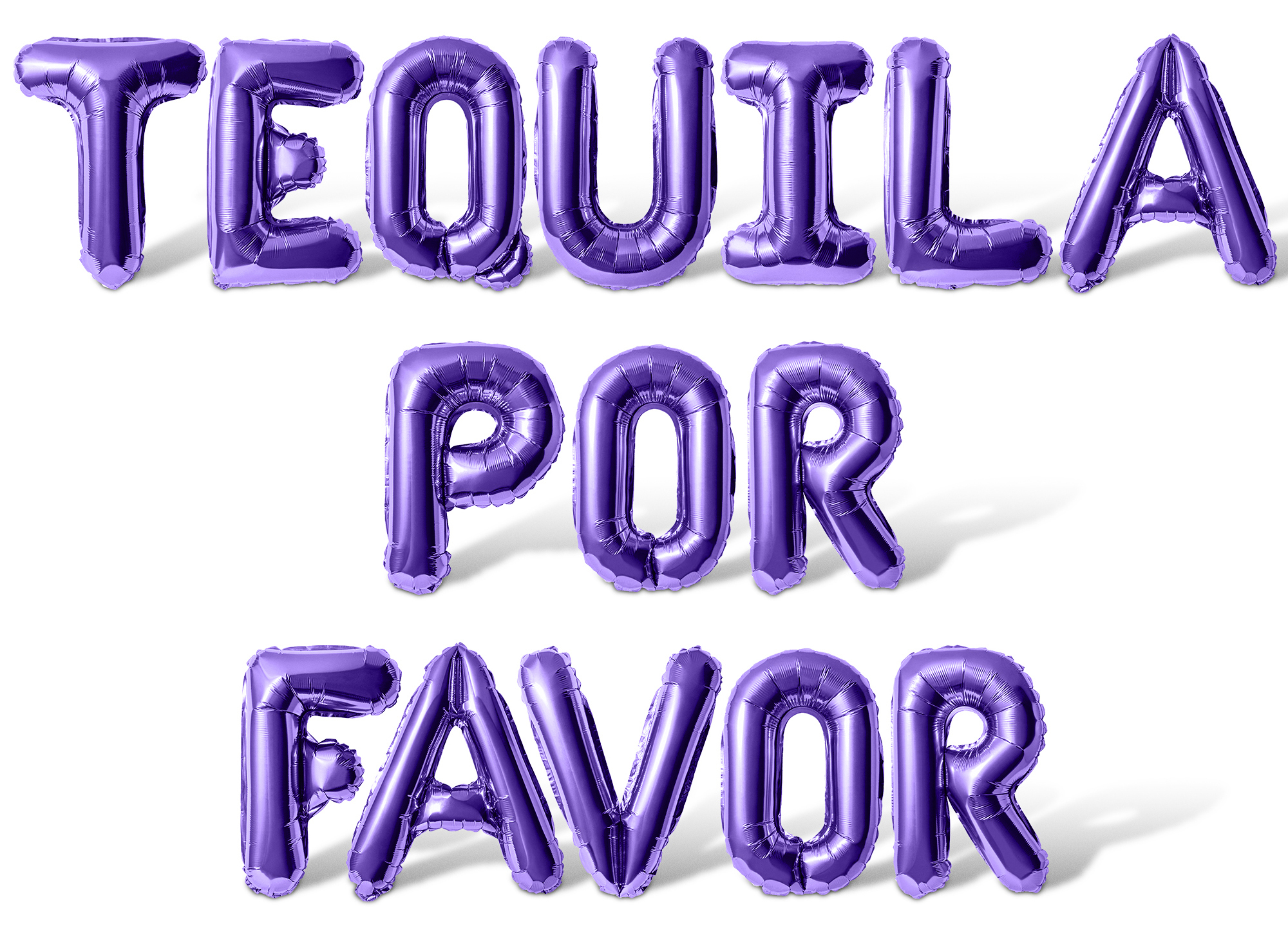 Letter Balloons - TEQUILA POR FAVOR 16" Inch Alphabet Letters Foil ...