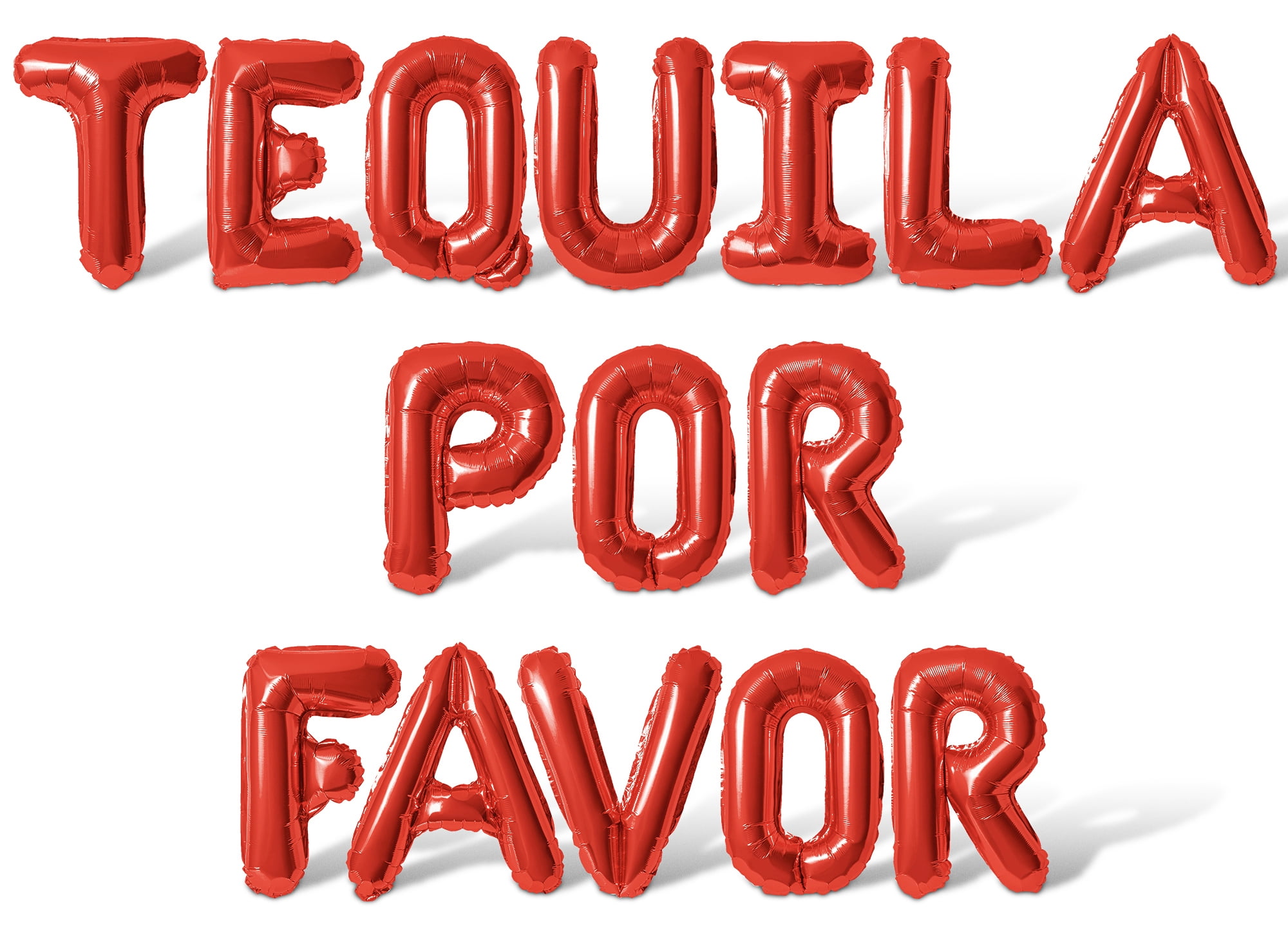 Letter Balloons - TEQUILA POR FAVOR 16" Inch Alphabet Letters Foil ...