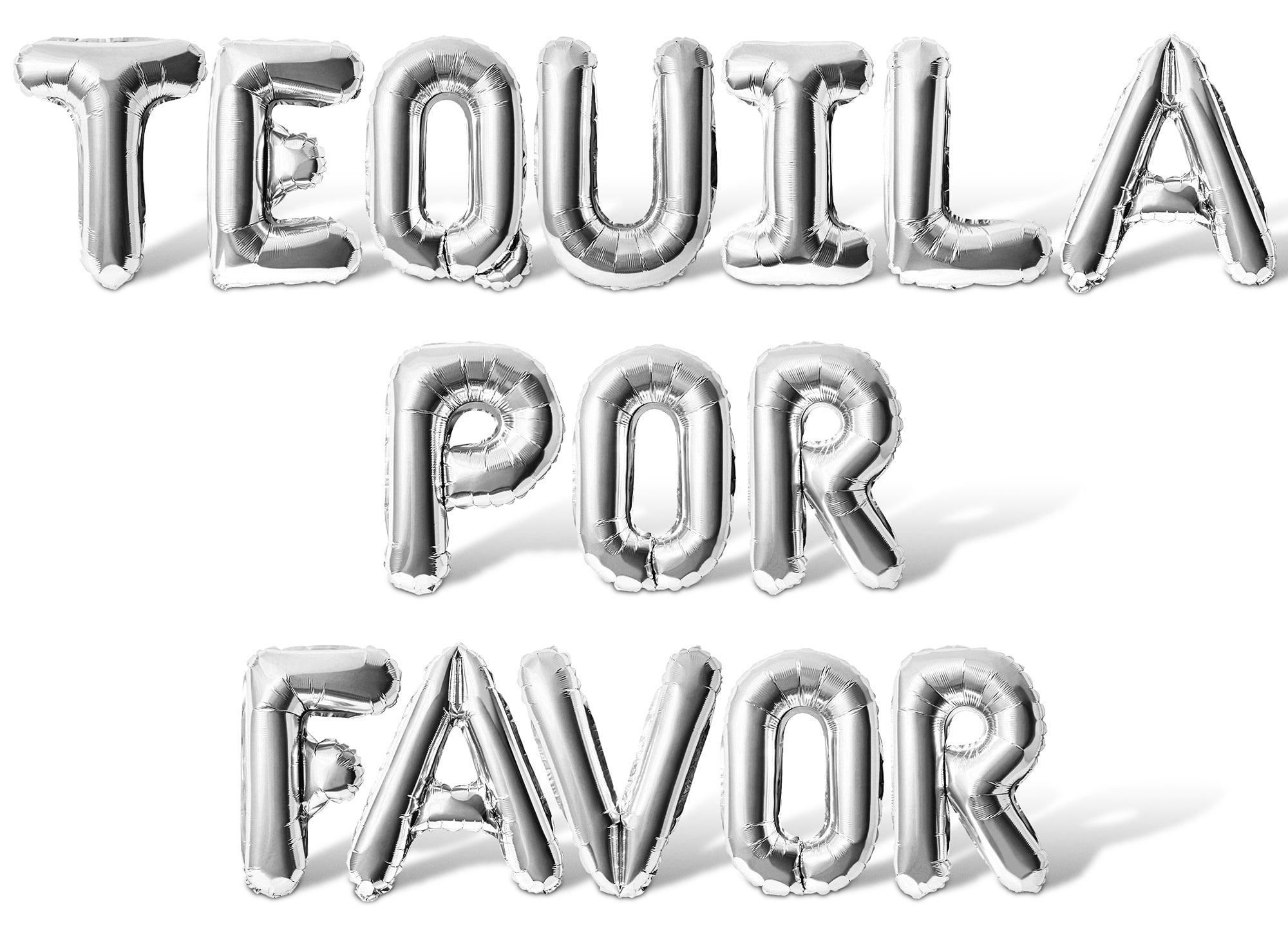 Letter Balloons - TEQUILA POR FAVOR 16" Inch Alphabet Letters Foil ...