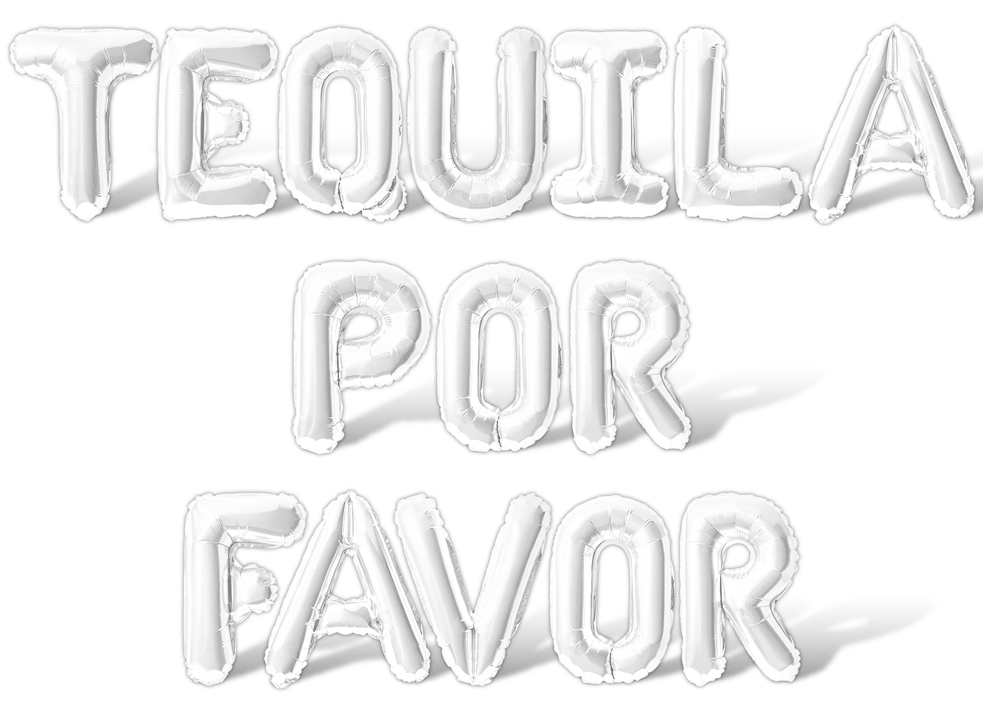 Letter Balloons - TEQUILA POR FAVOR 16" Inch Alphabet Letters Foil ...