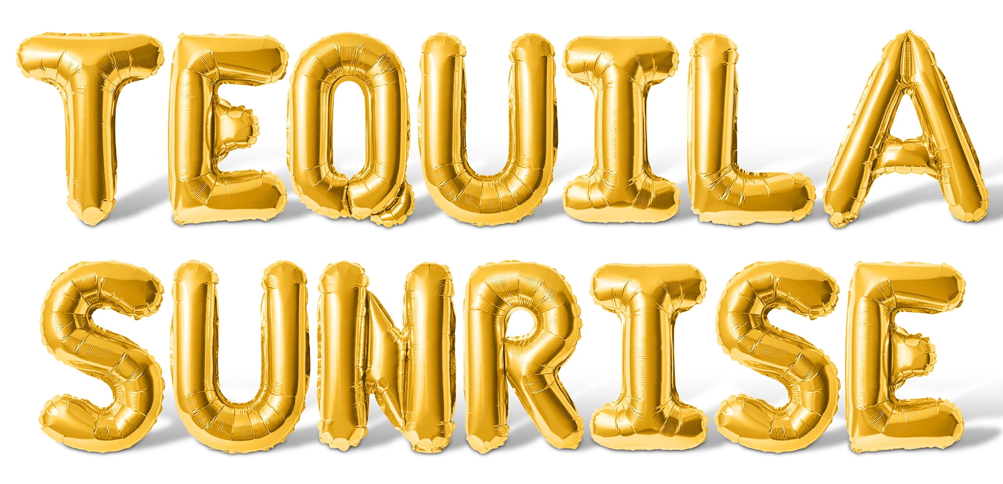 Letter Balloons - TEQUILA SUNRISE 16" Inch Alphabet Letters Foil Mylar ...