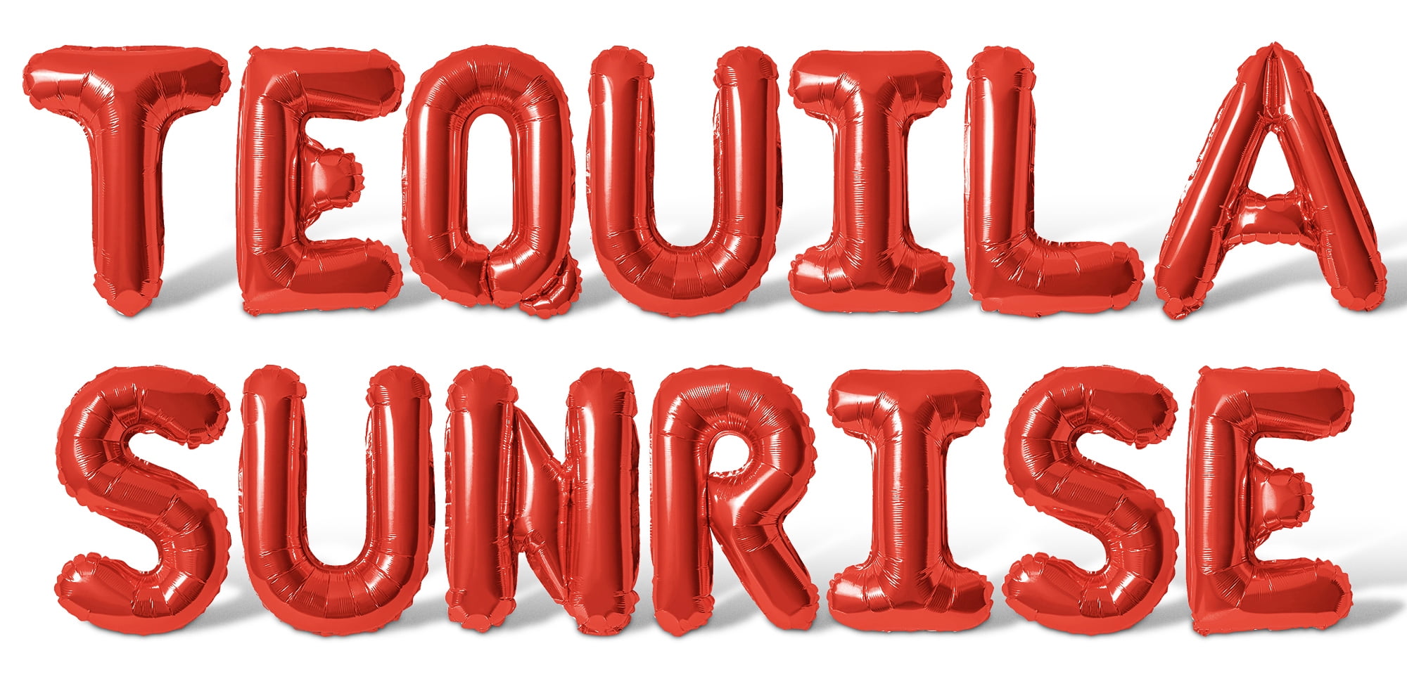 Letter Balloons - TEQUILA SUNRISE 16" Inch Alphabet Letters Foil Mylar ...