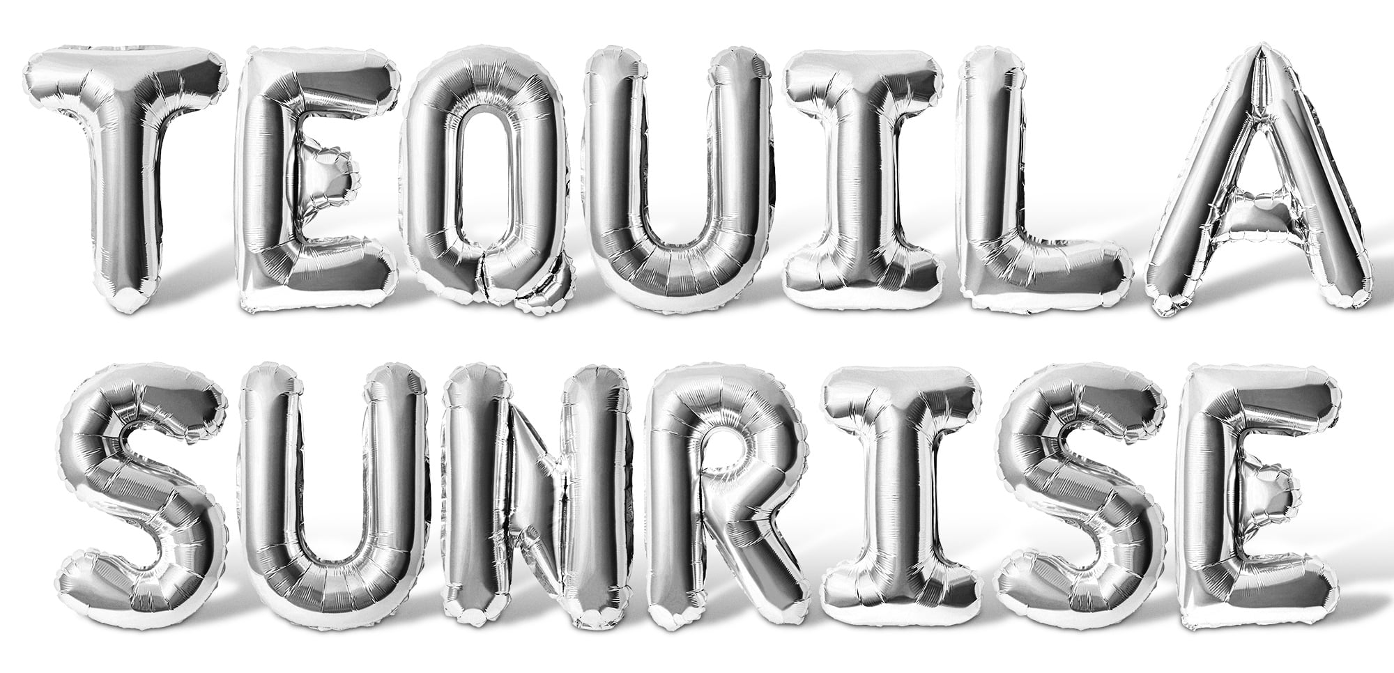 Letter Balloons - TEQUILA SUNRISE 16" Inch Alphabet Letters Foil Mylar ...
