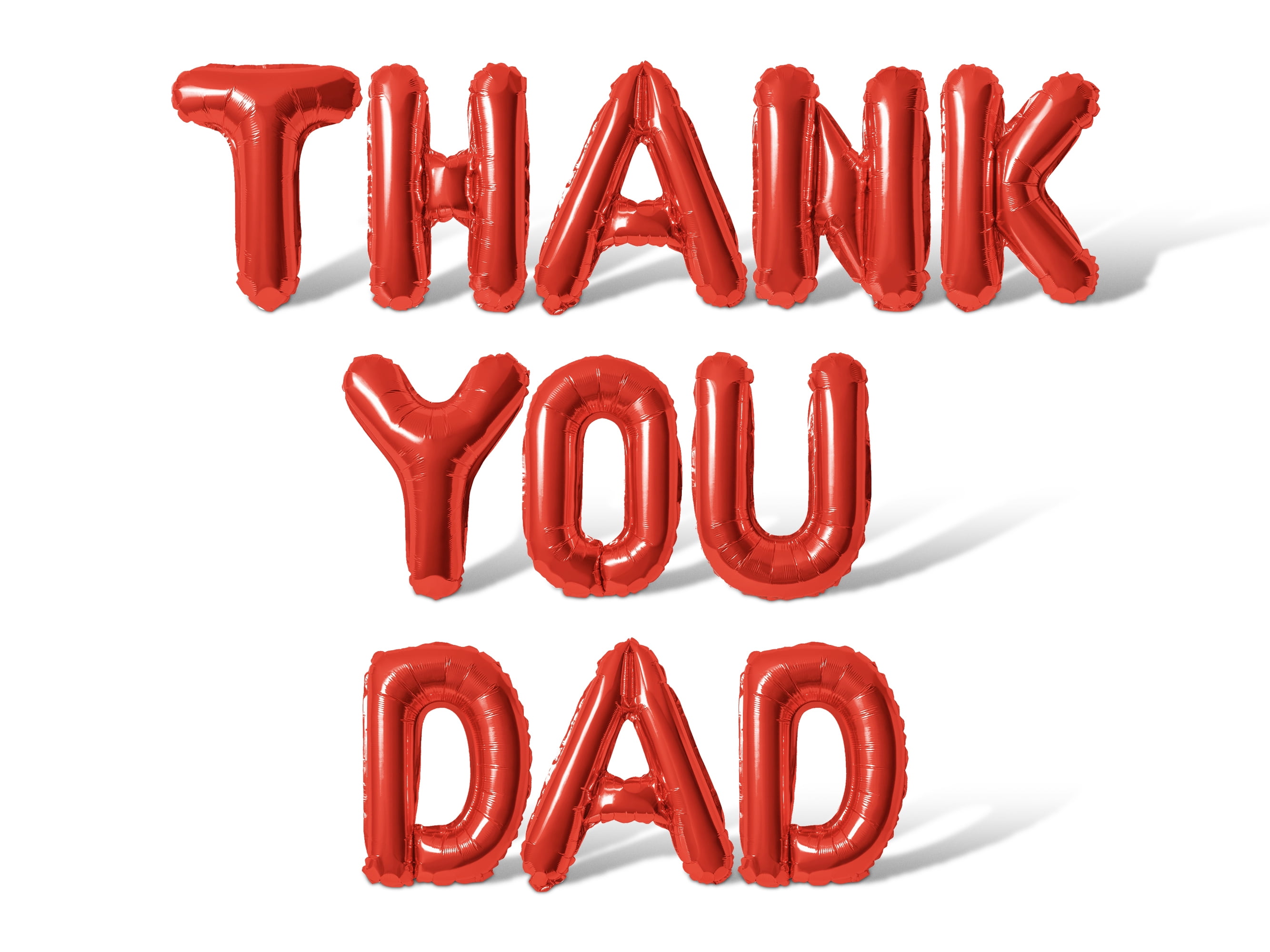 Letter Balloons - THANK YOU DAD 16" Inch Alphabet Letters Foil Mylar ...