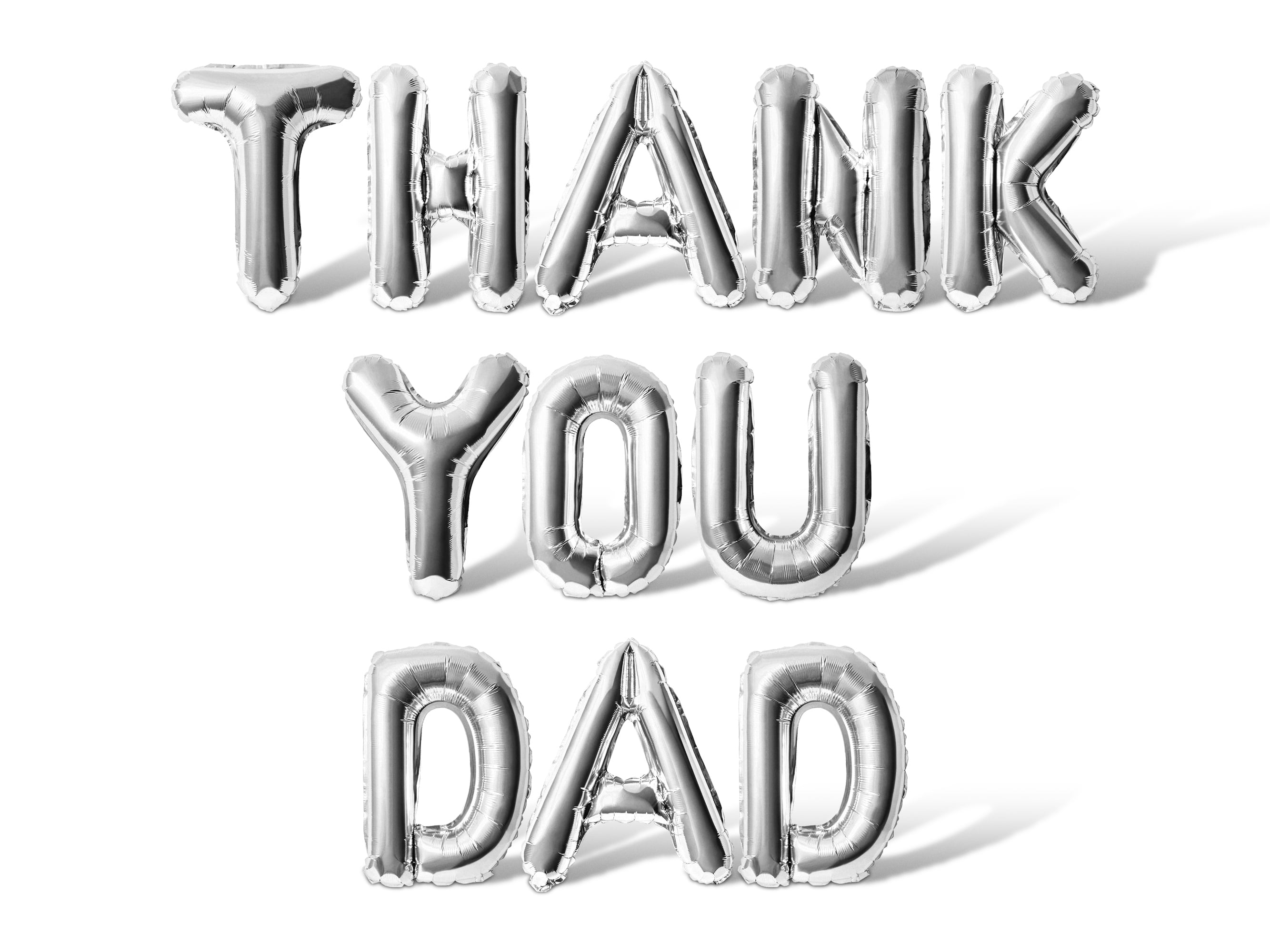 Letter Balloons - THANK YOU DAD 16" Inch Alphabet Letters Foil Mylar ...