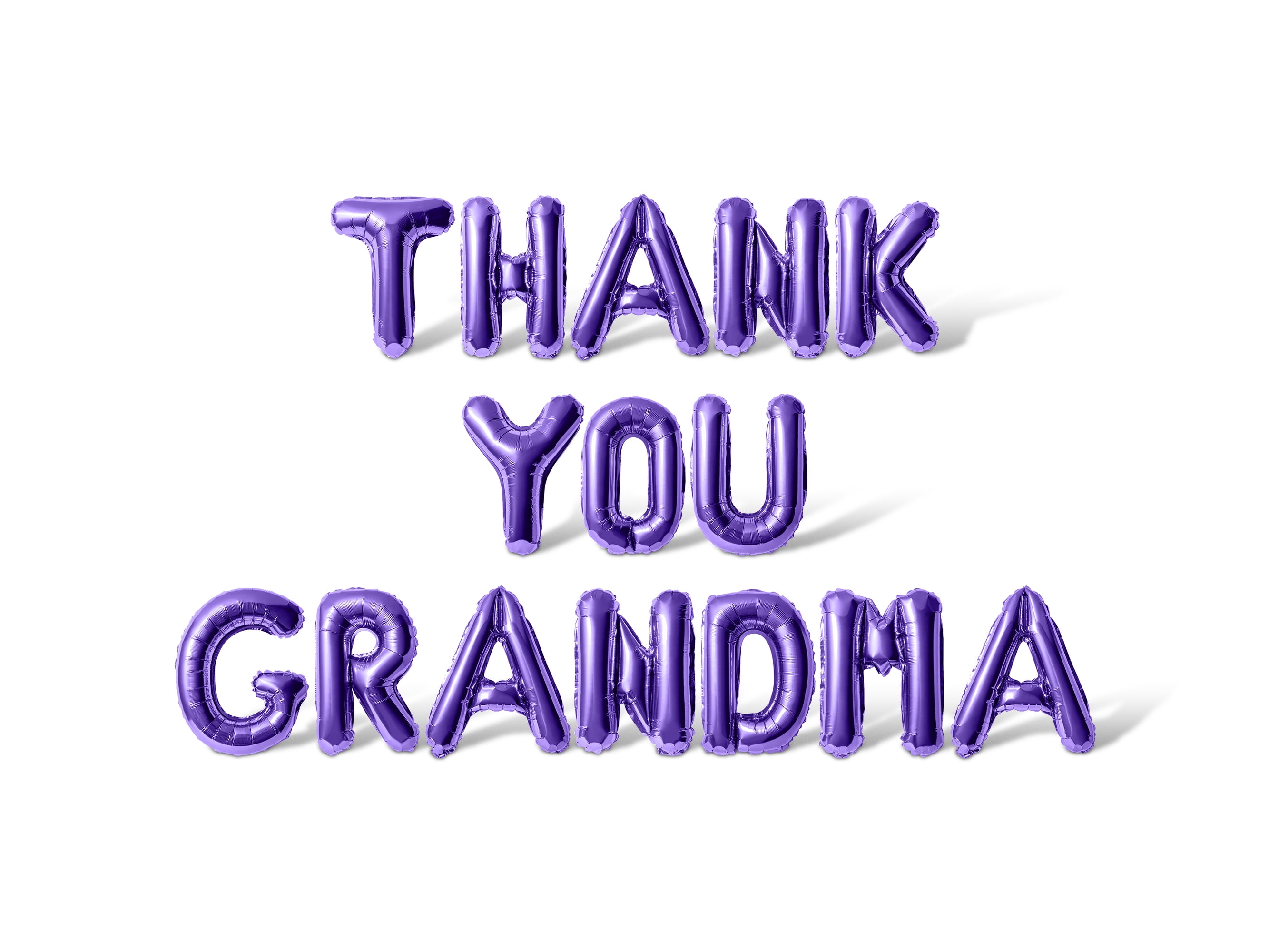 Letter Balloons - THANK YOU GRANDMA 16" Inch Alphabet Letters Foil ...
