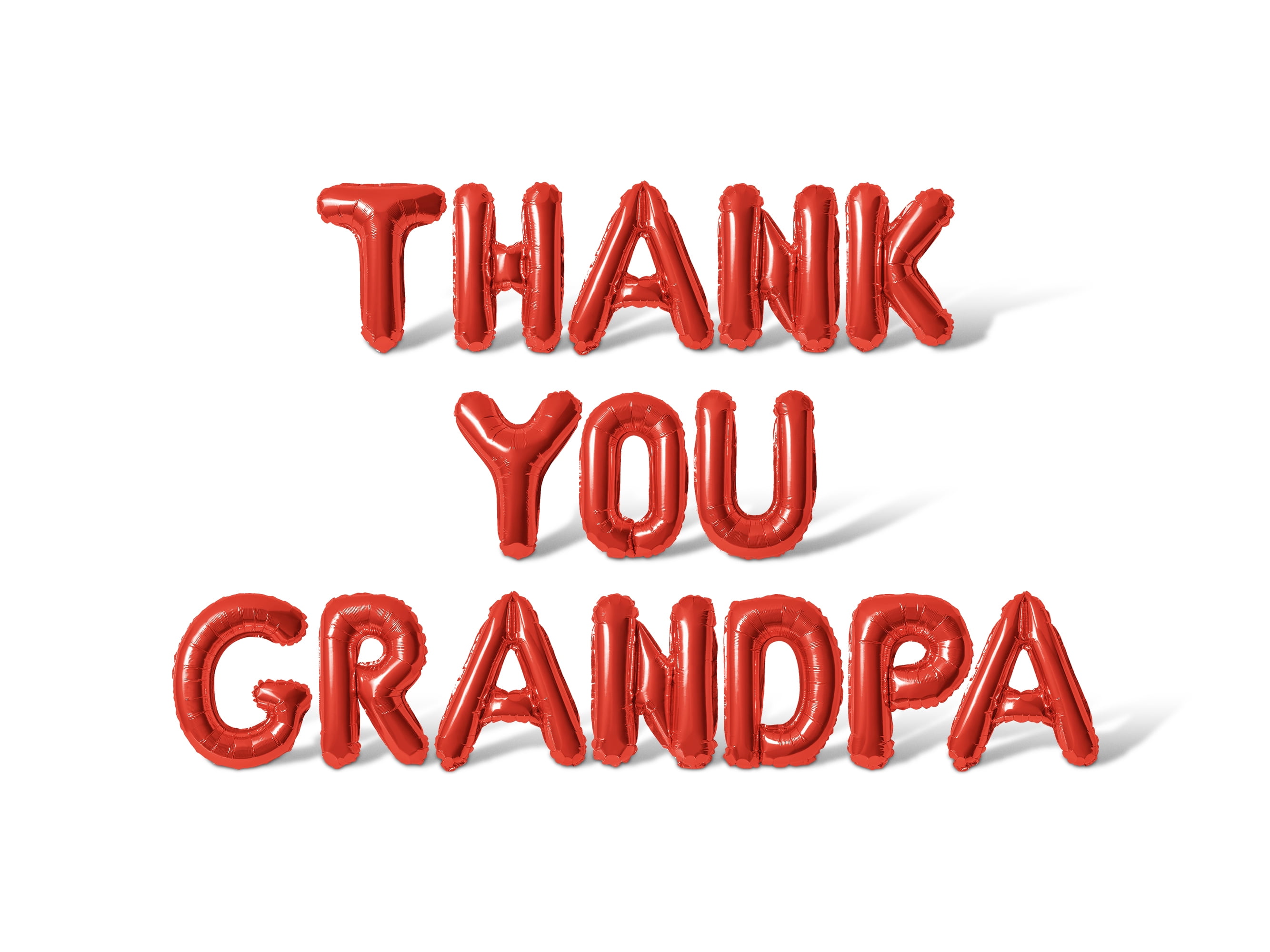 Letter Balloons - THANK YOU GRANDPA 16" Inch Alphabet Letters Foil ...